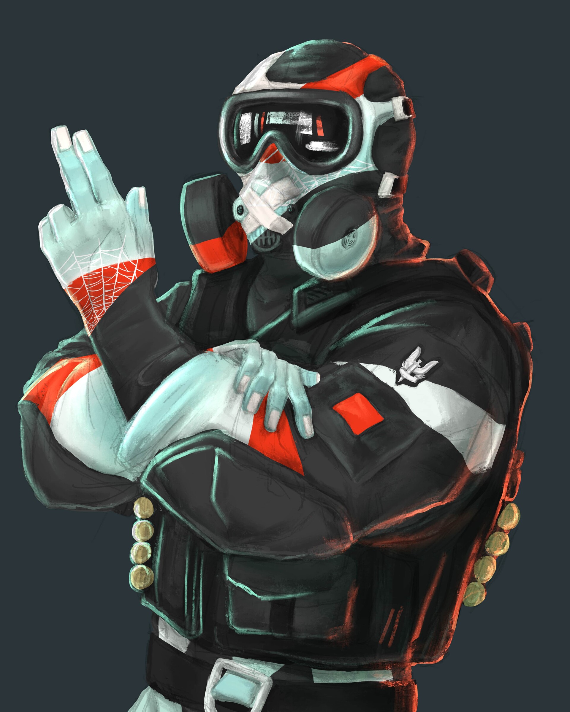 ArtStation - Orb Weaver Mute Design - Rainbow 6 Fanart (Sep 2019)
