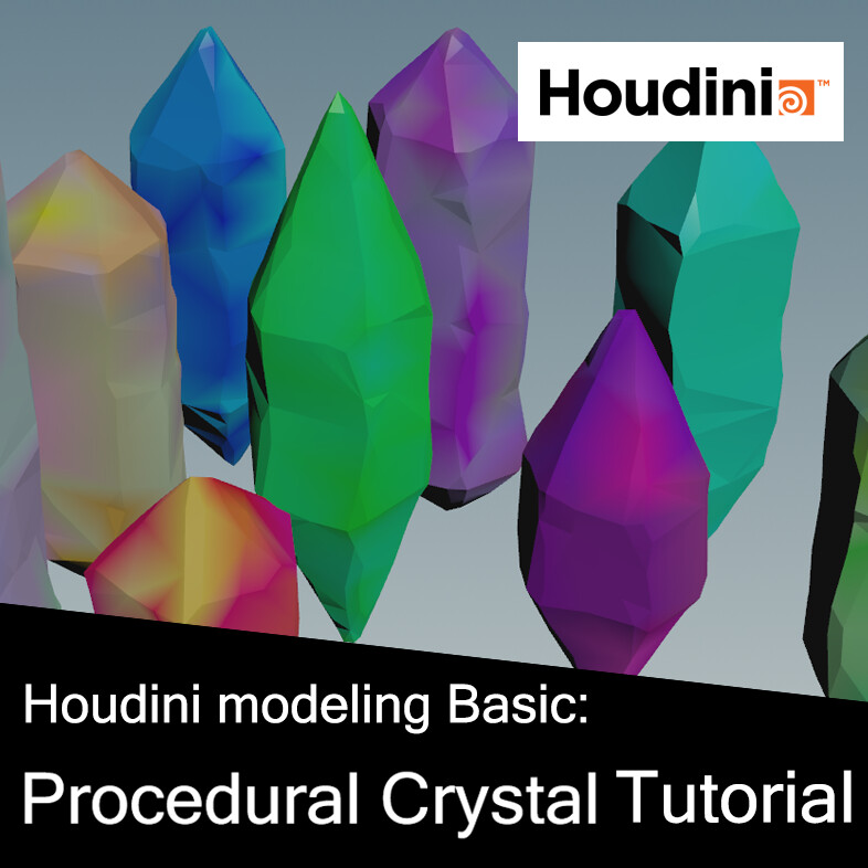 ArtStation - Houdini Crystal Procedural modeling [후디니 크리스탈 모델링]