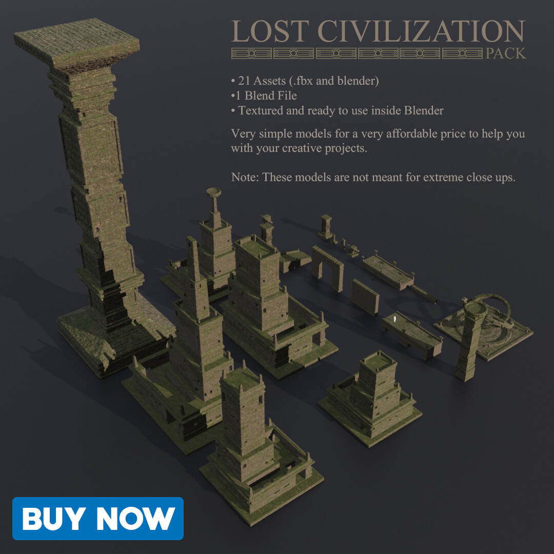 ArtStation - LOST CIVILIZATION 3D PACK NOW AVAILABLE
