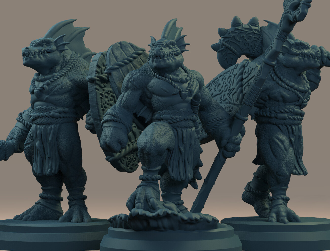 ArtStation - Water Dragonborn Male