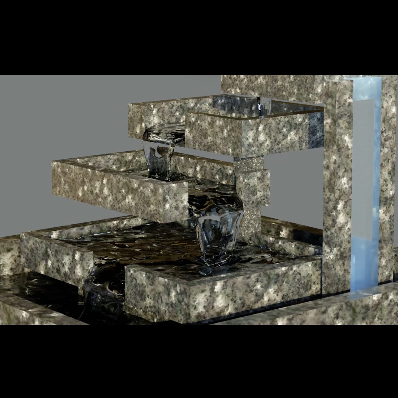 ArtStation - Water Fountain Fluid Simulation (Blender 3D)
