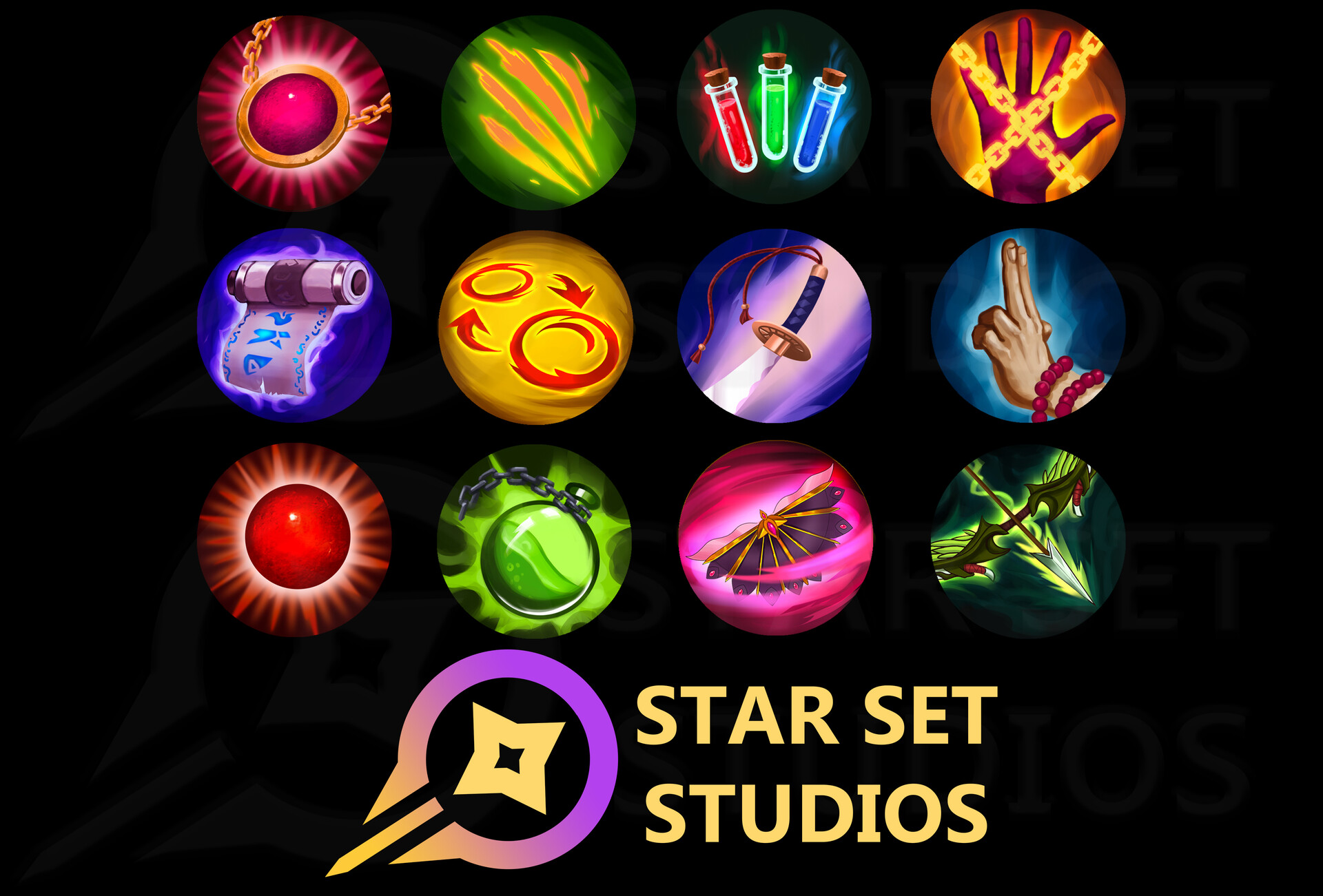 ArtStation - Aeyos Mobile Game: Icons and Powers