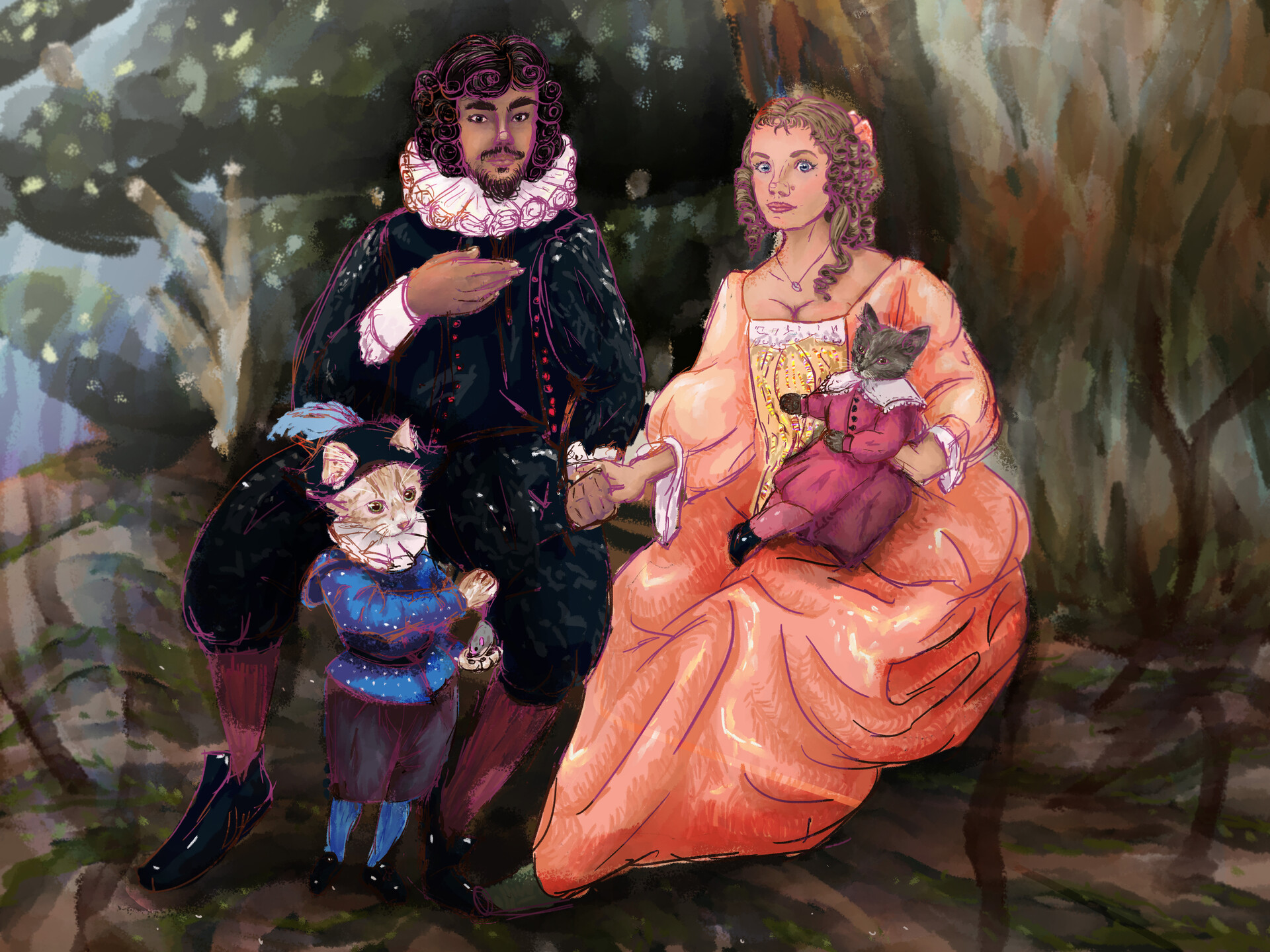 ArtStation - Family Portrait in 1650s Dutch Style