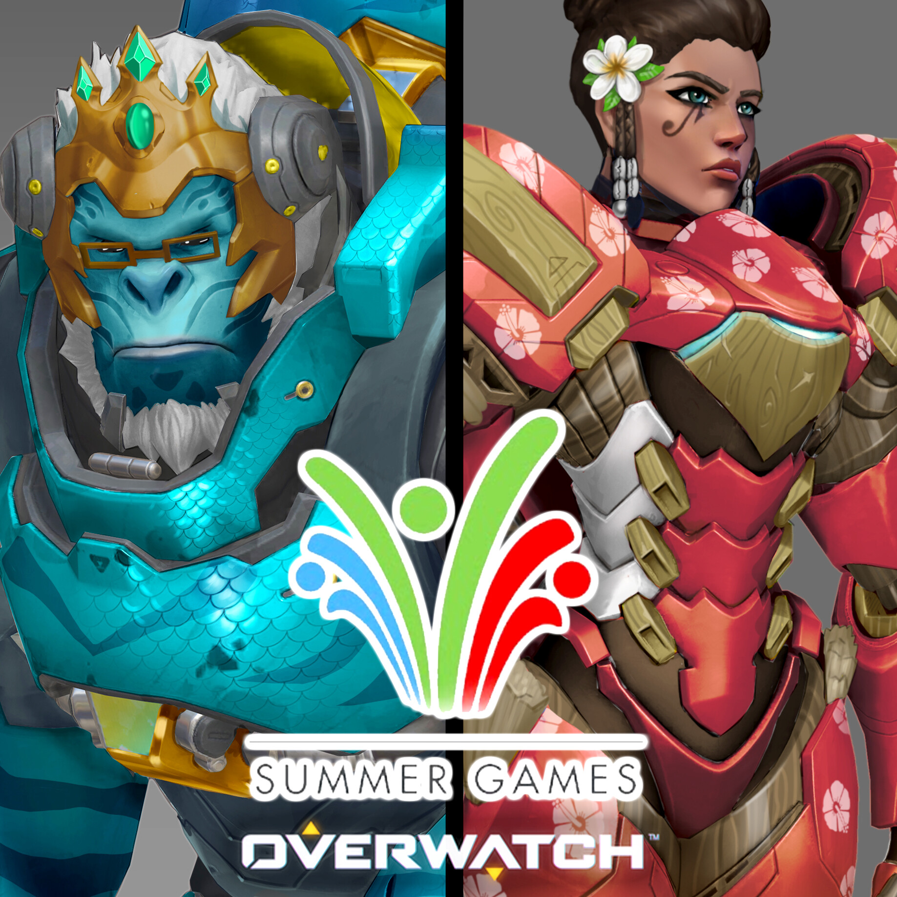 ArtStation - Pharah & Winston Summer Games Skins