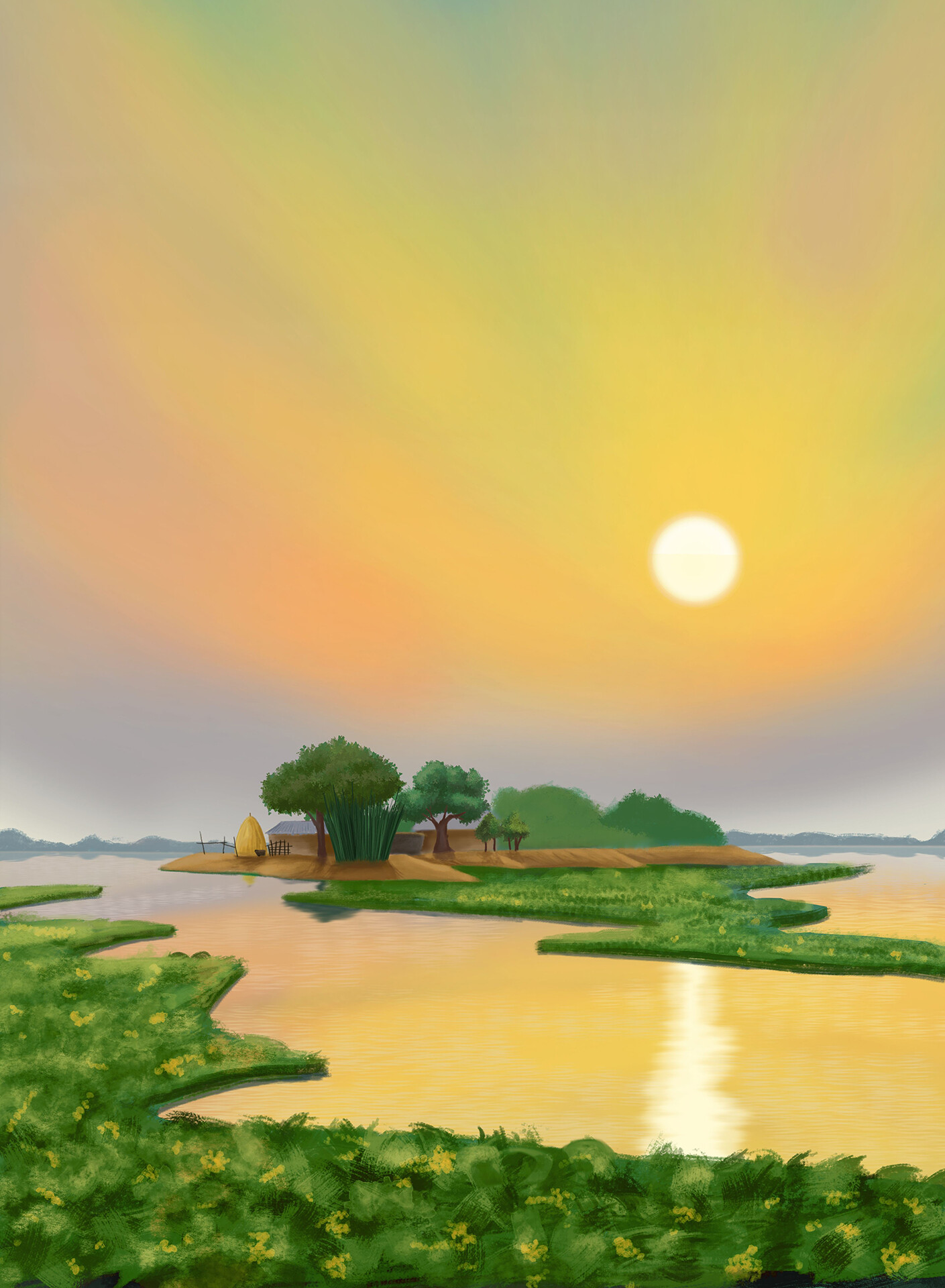 ArtStation - Sunrise Animation Background