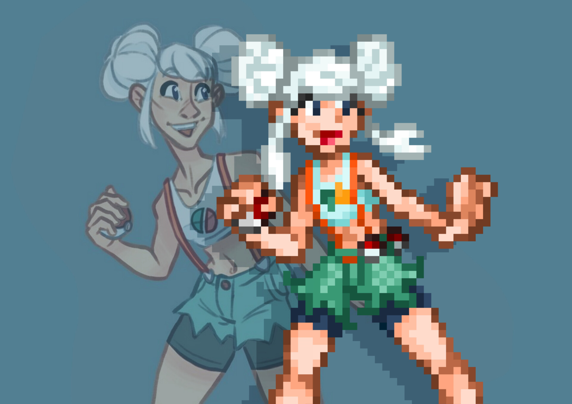 ArtStation - Pokemon Trainer - Pixel Art Character Design