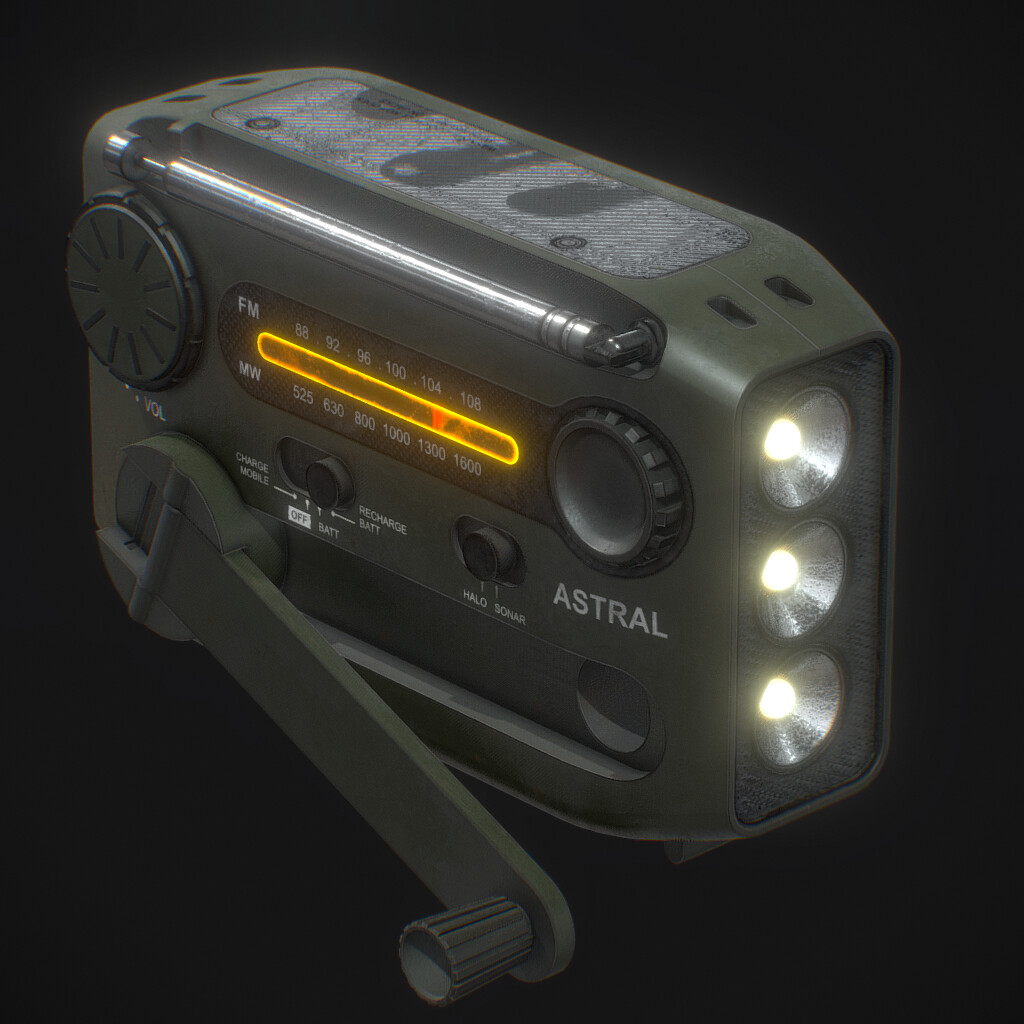 ArtStation - Gadget - Radio - Flashlight - Radar