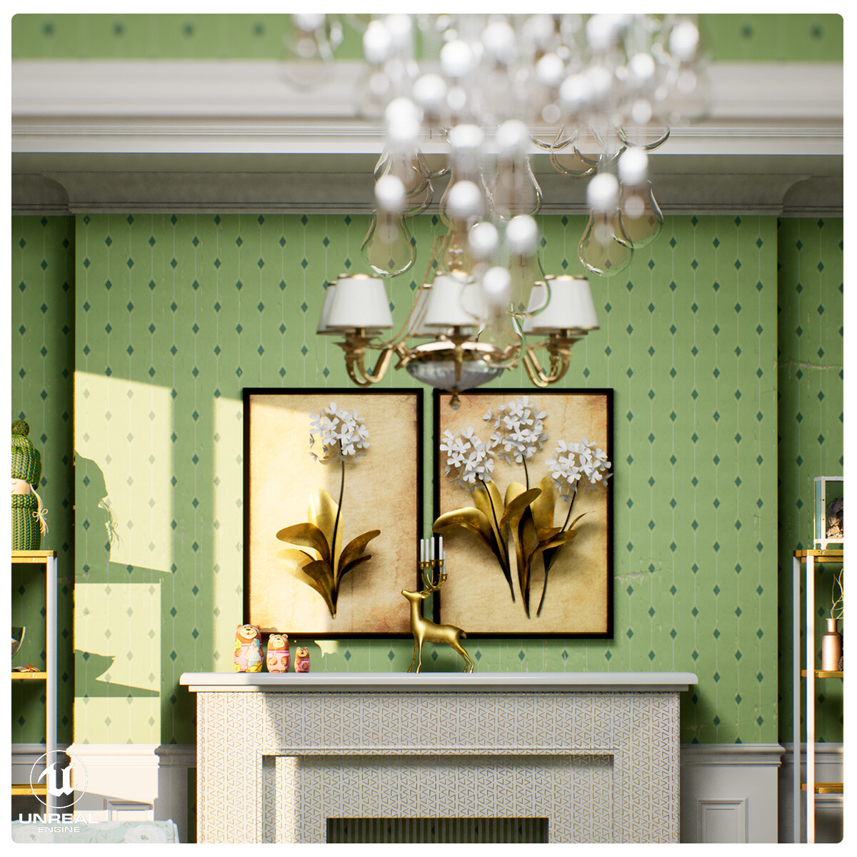 ArtStation - American Interior - UE4(RTX)