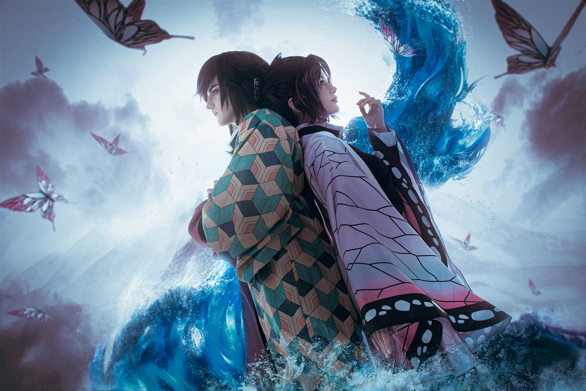 ArtStation - - Wave and Butterfly