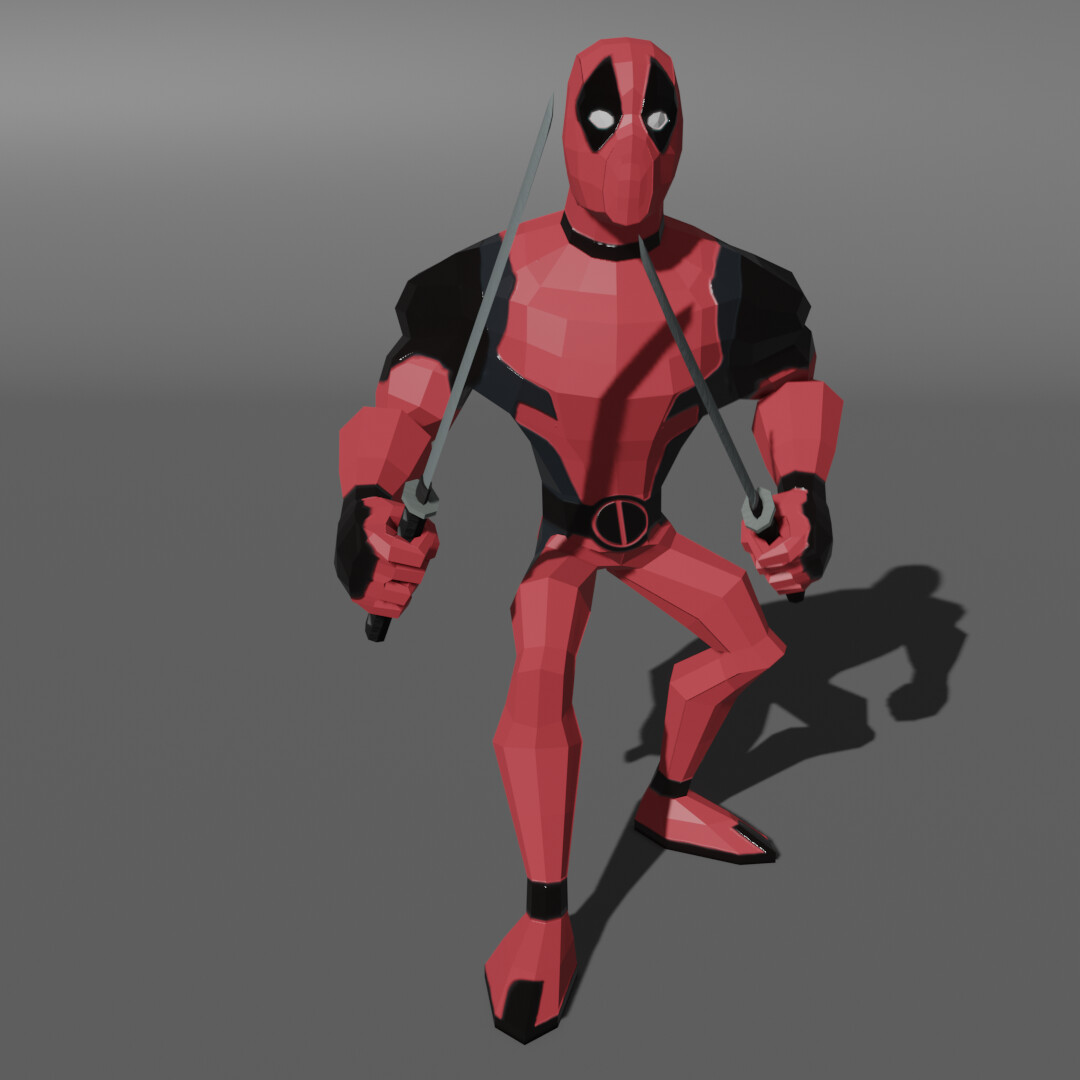 ArtStation - Low Poly Deadpool