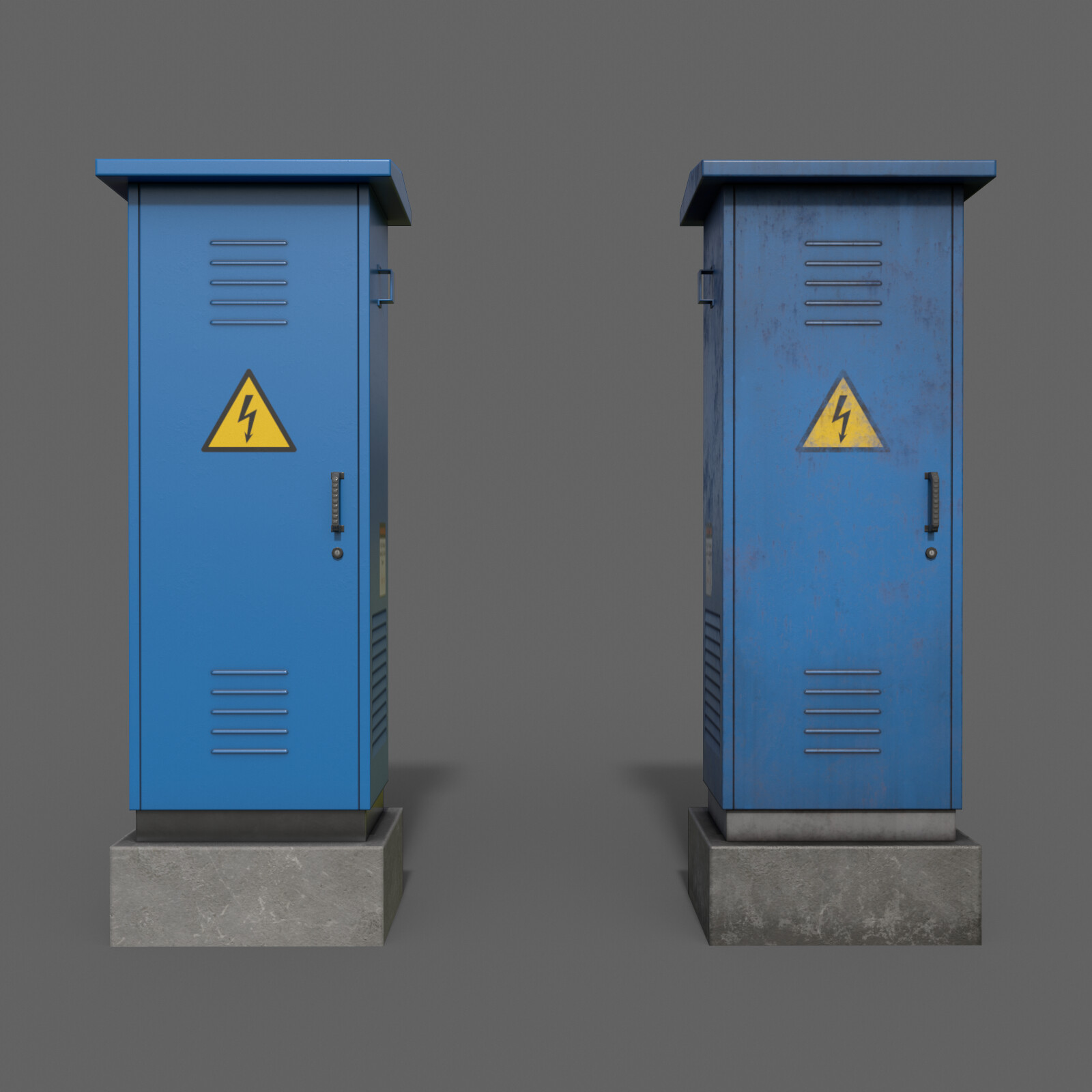 ArtStation - PBR Electric Box (Blue) Ver.2