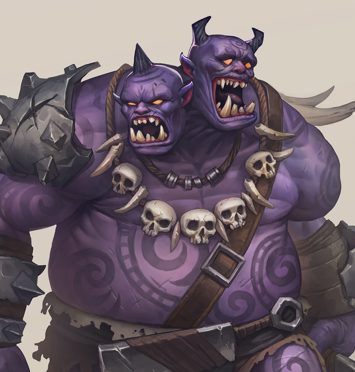 ArtStation - Double headed Ogre 双头食人魔