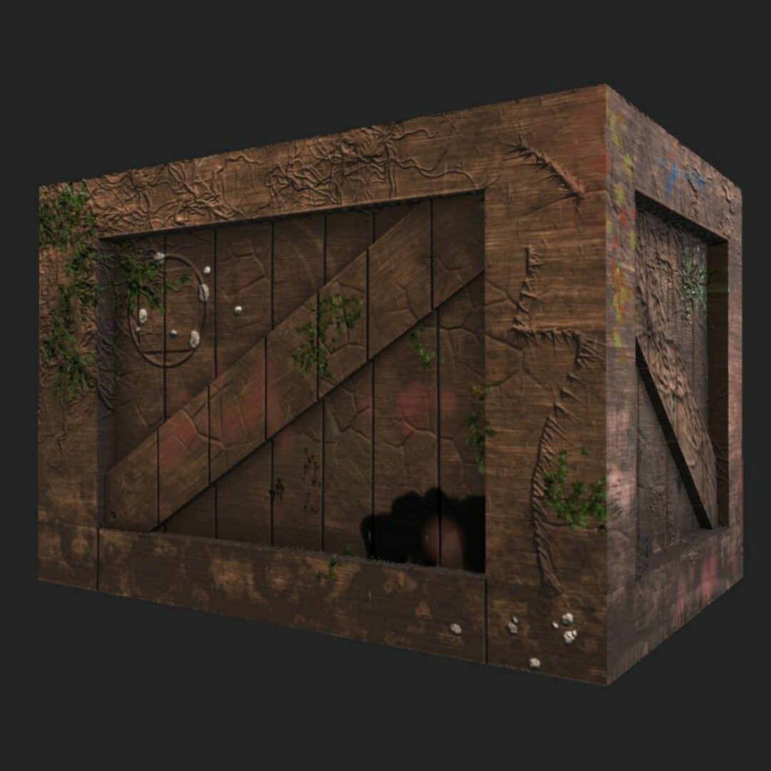 ArtStation - Decayed Crate Game Ready Asset - Made For A Game Project