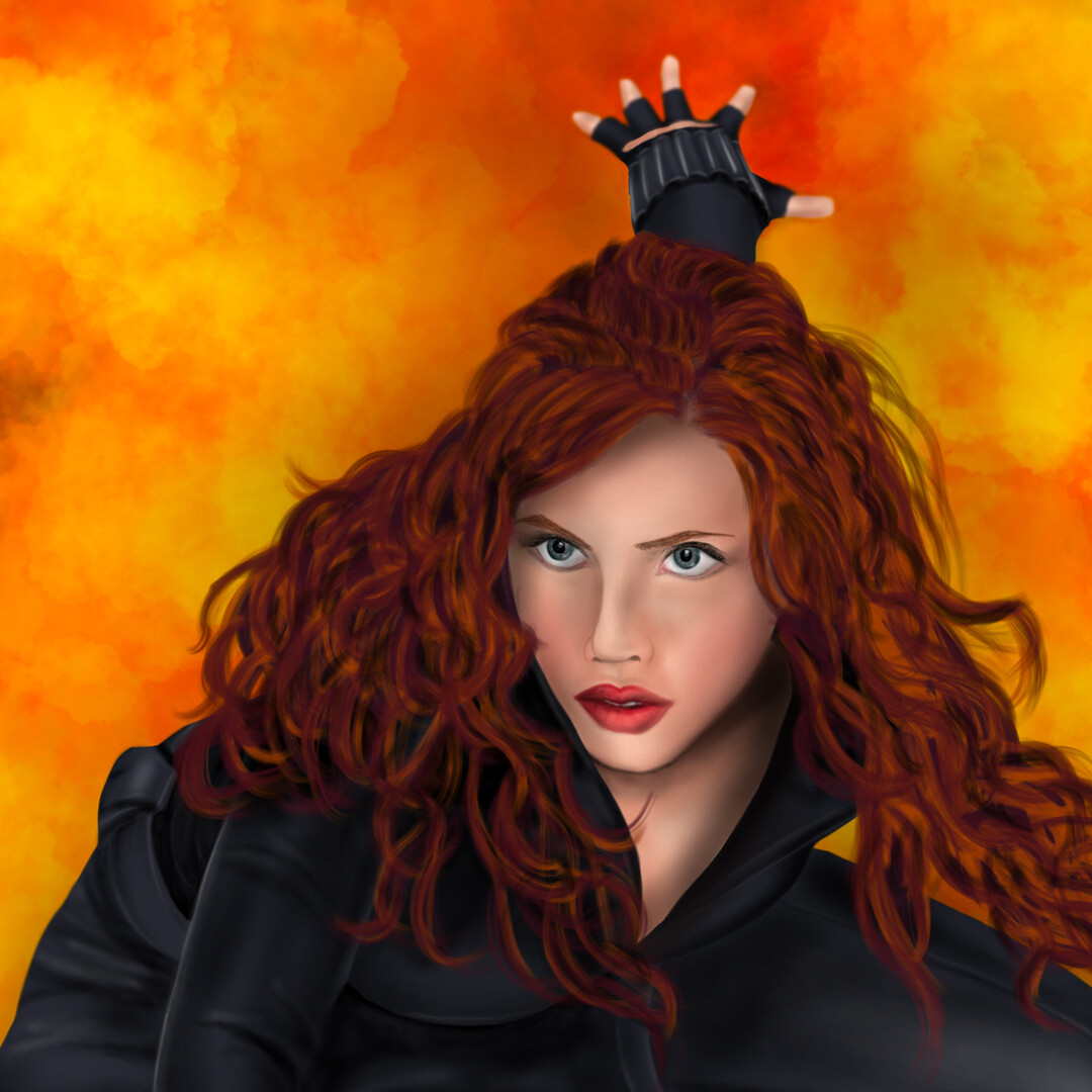 ArtStation - Drawing Black Widow in Procreate
