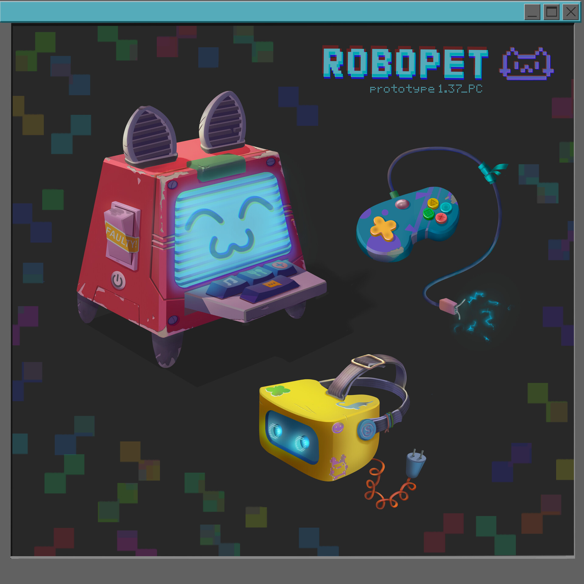 ArtStation - Robopet with VR-glasses and joystick