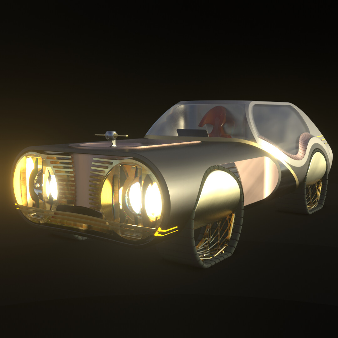 ArtStation - Old test caterpillar track concept car