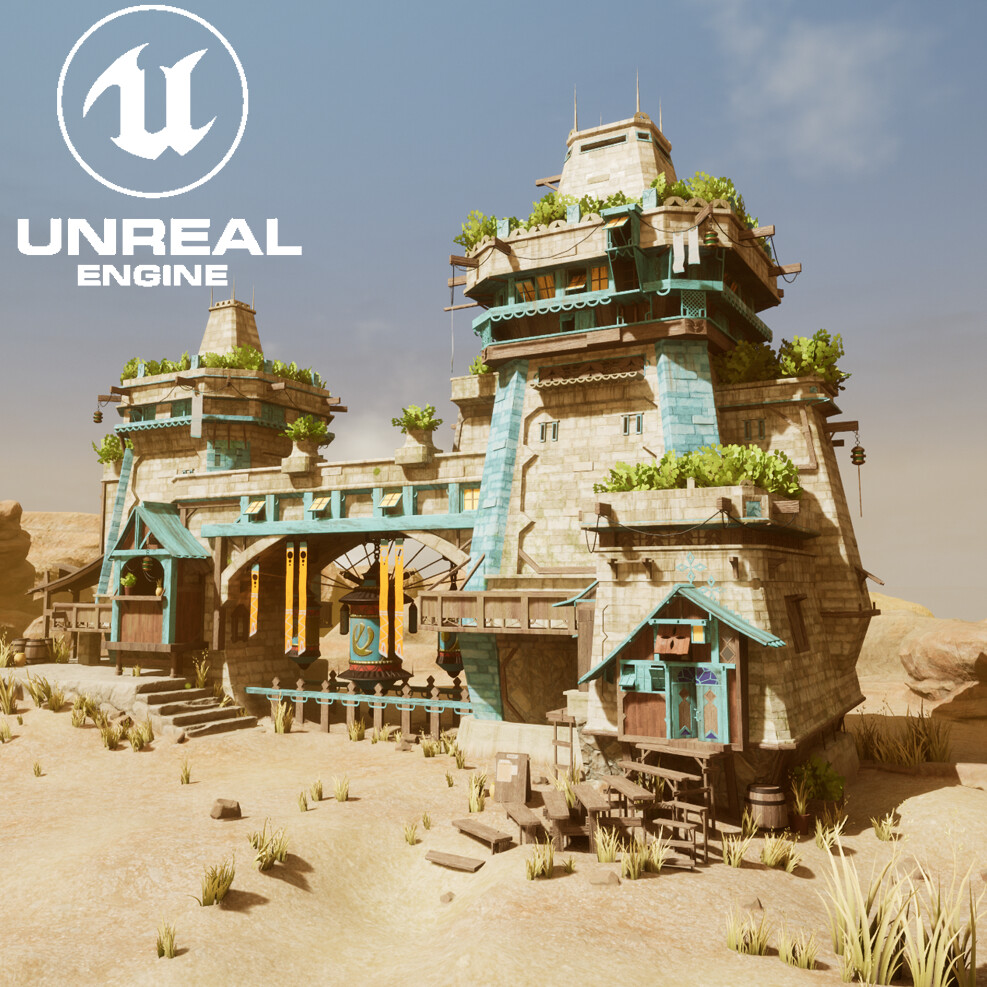ArtStation - Desert monastery