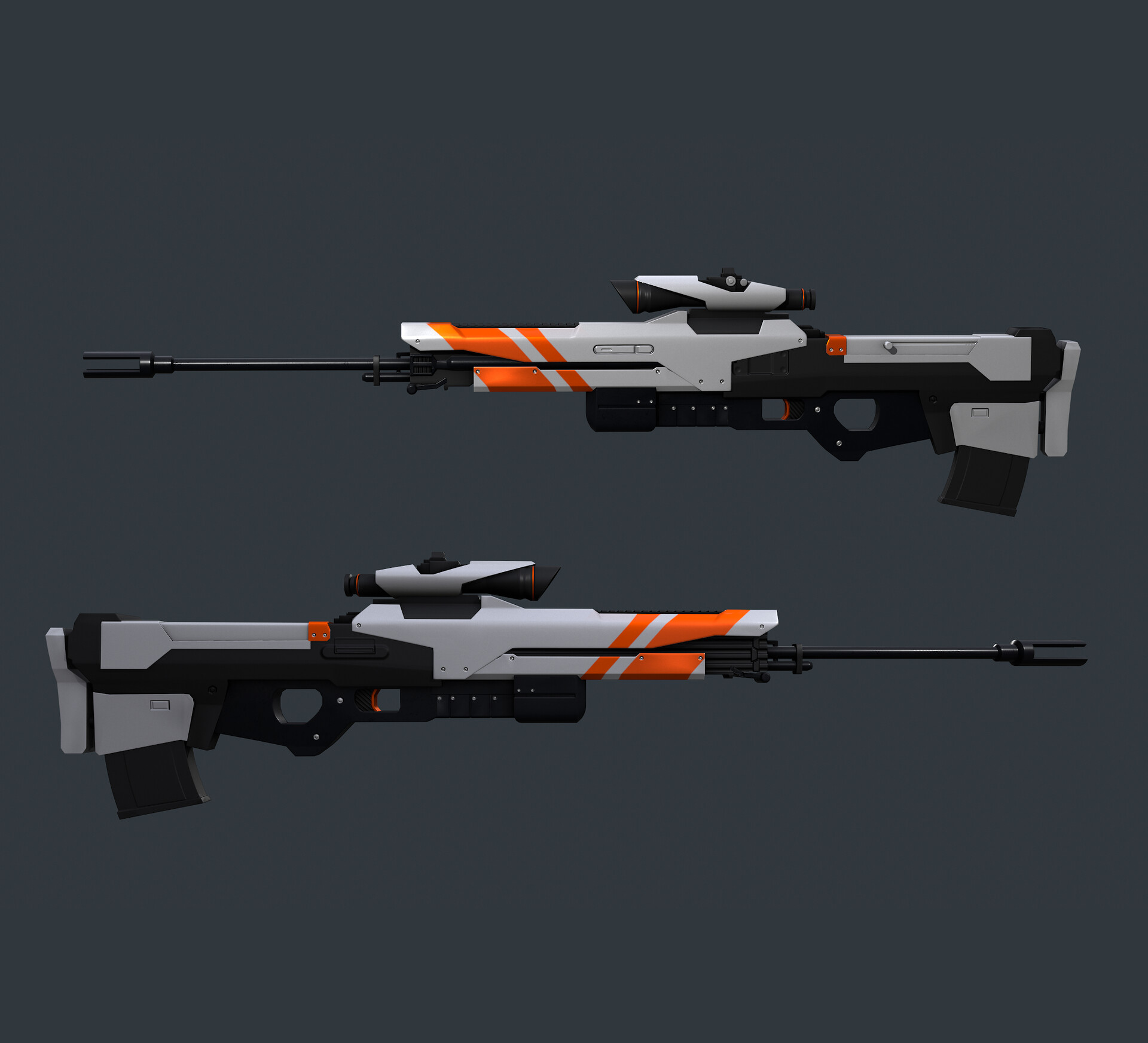 ArtStation - Sci-fi Sniper rifle