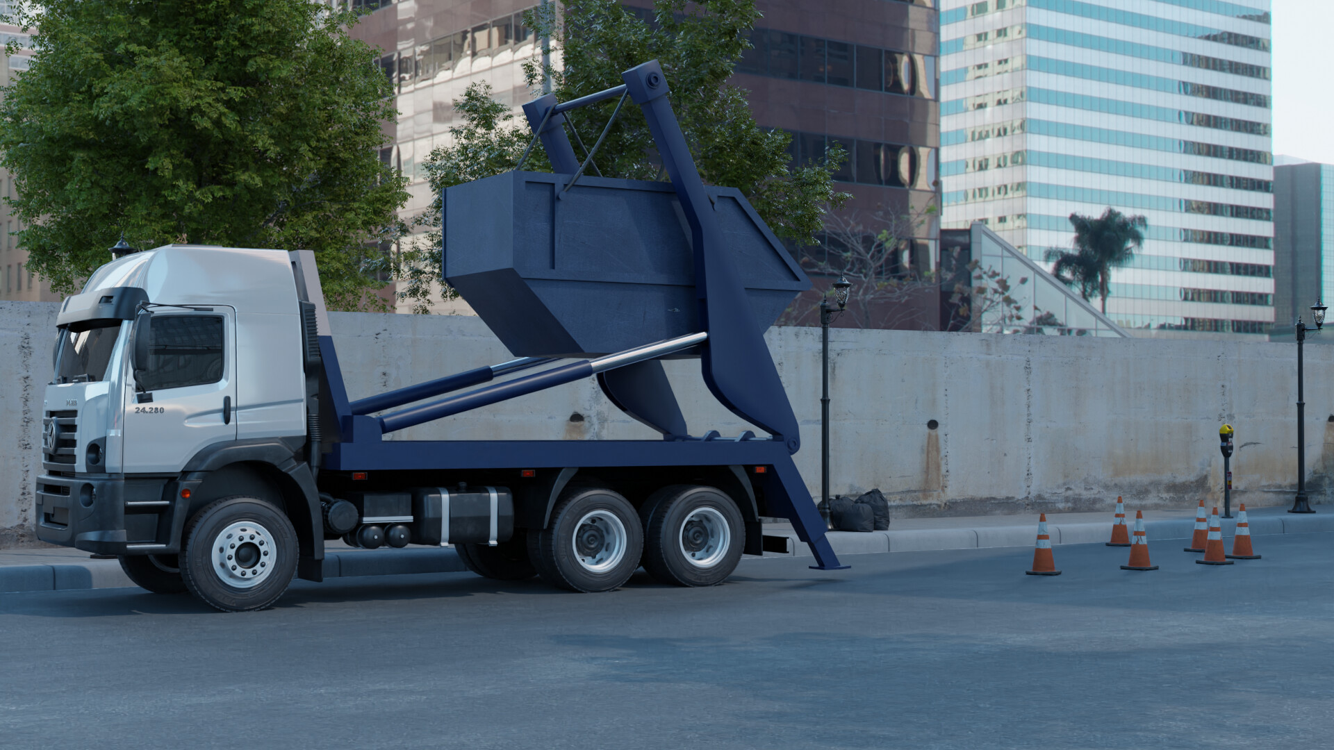 ArtStation - Skip Loader Truck Animation