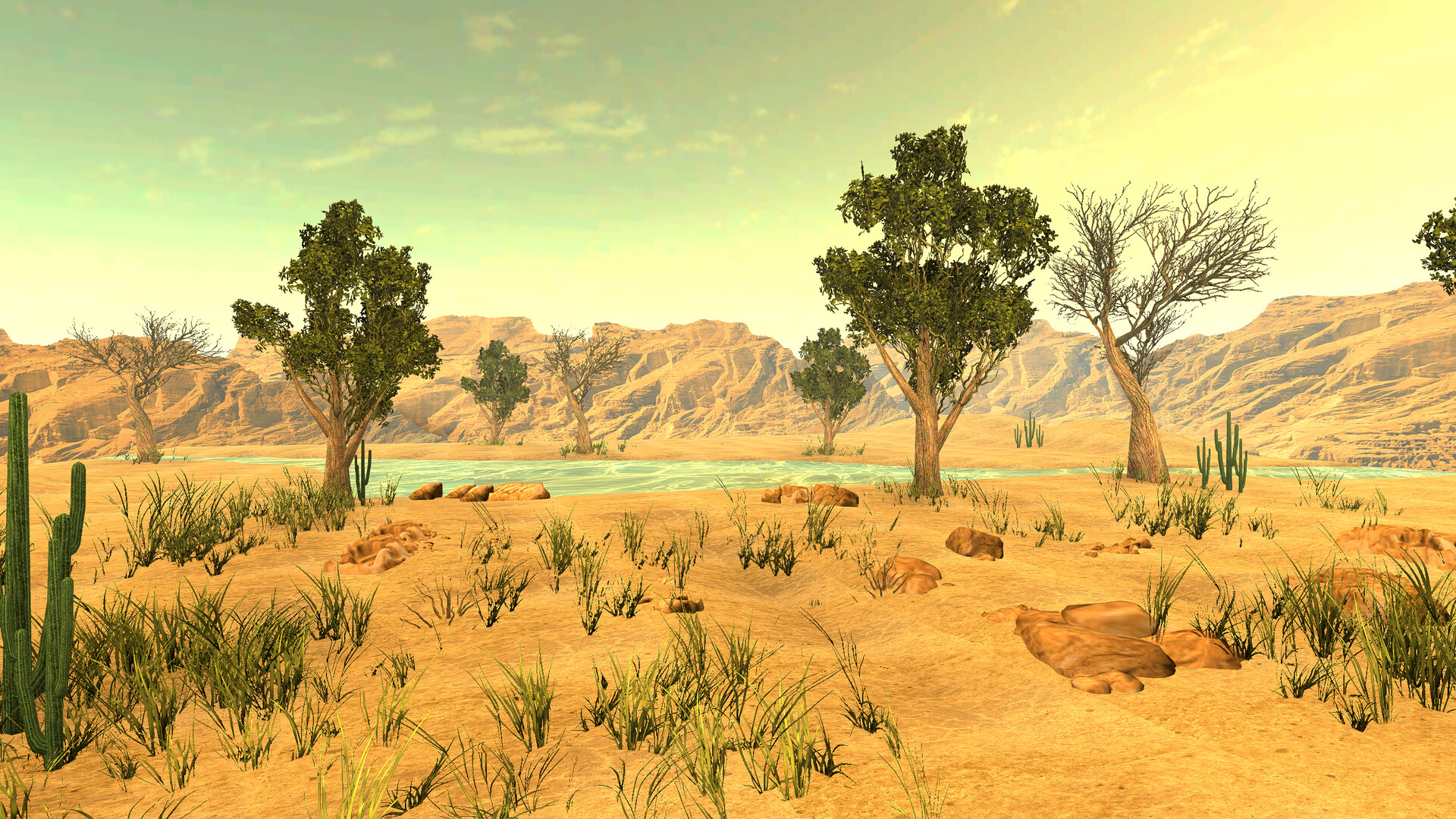 ArtStation - Deer Hunting game Desert Environment