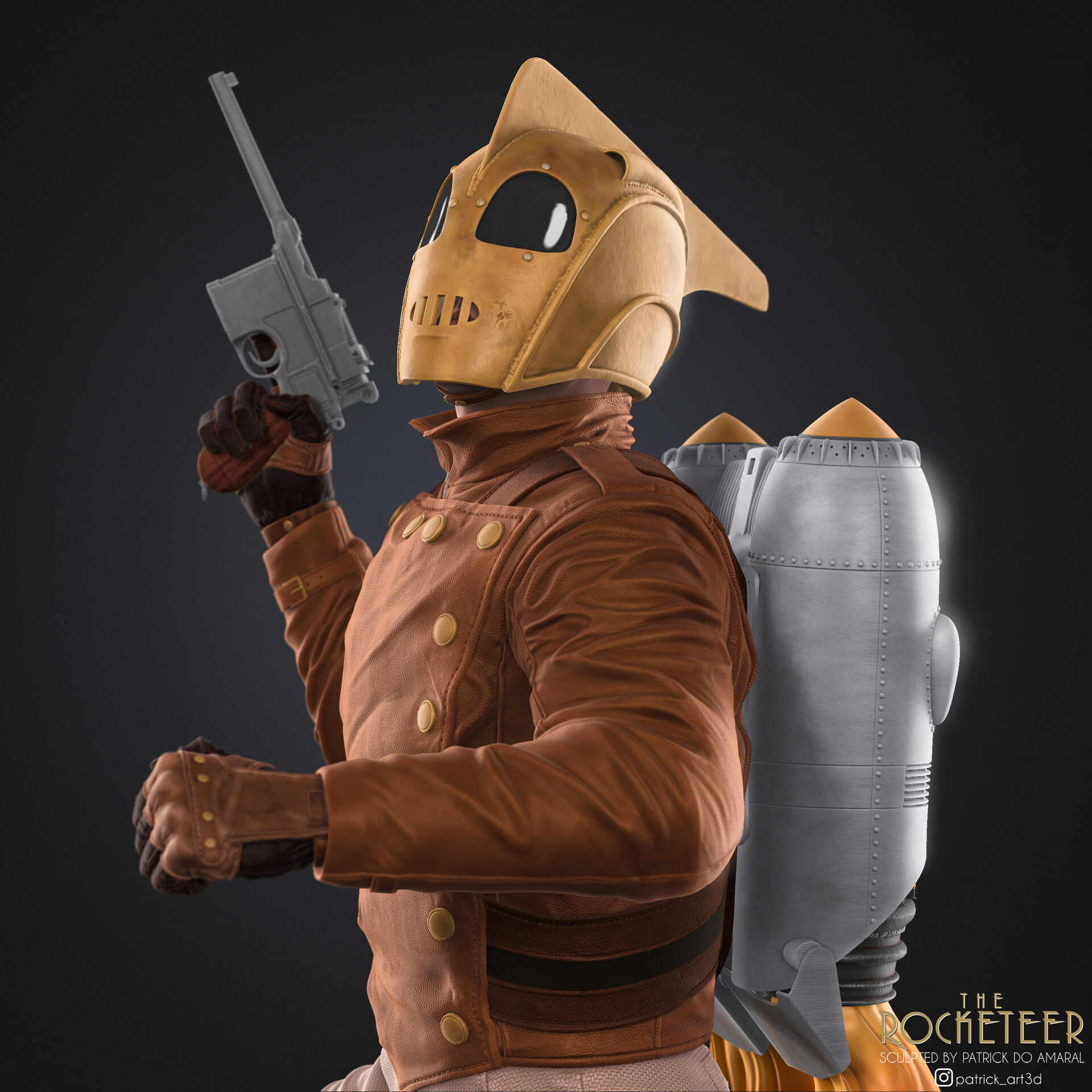 ArtStation - The Rocketeer statue