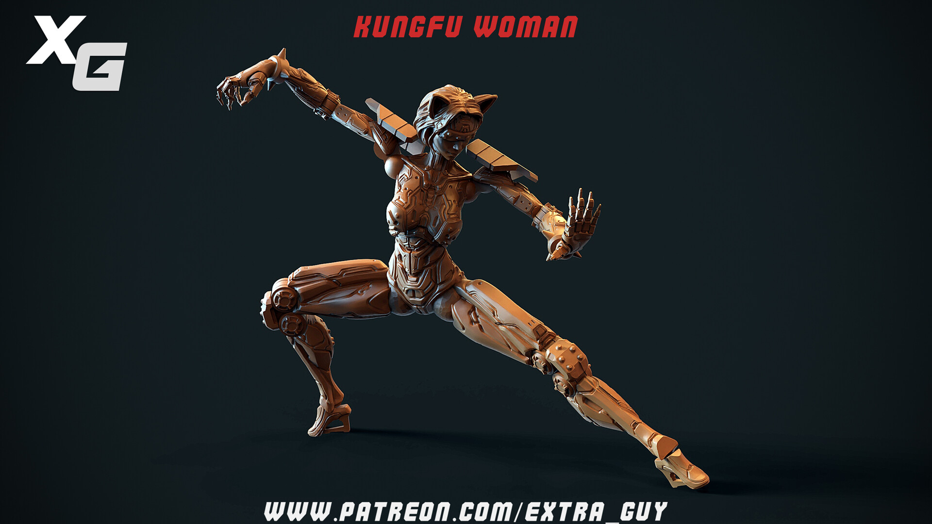 ArtStation - Kungfu Lady Mech (Printable)
