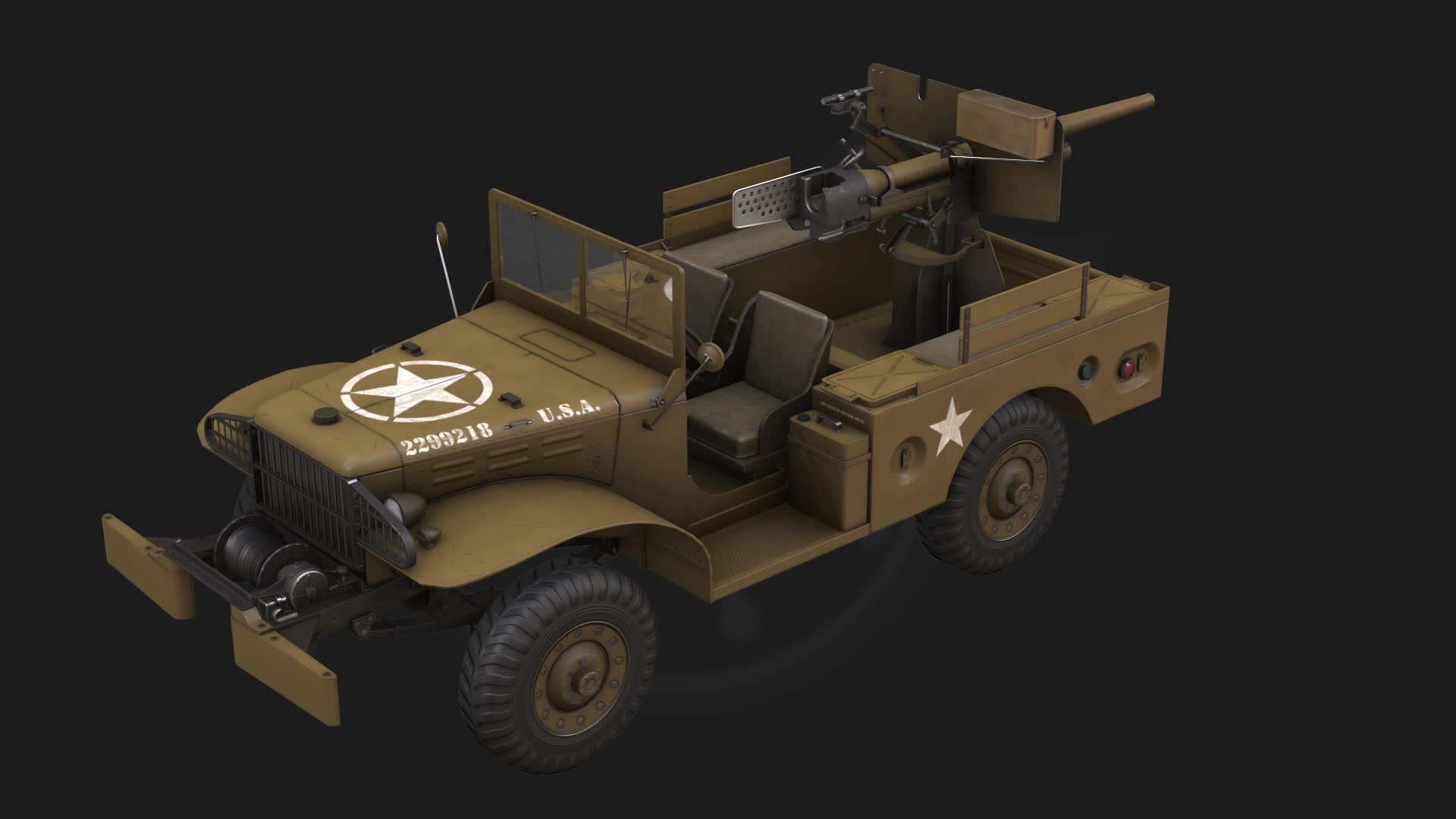 ArtStation - m6_gmc_37mm_n3a1