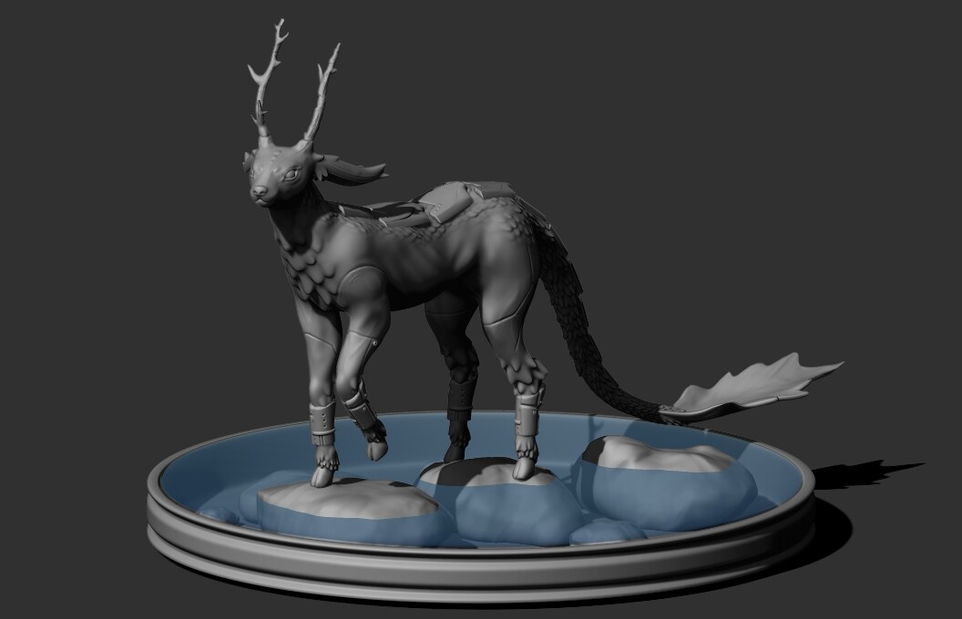 ArtStation - Chinese Mythical Beast: Si Bu Xiang