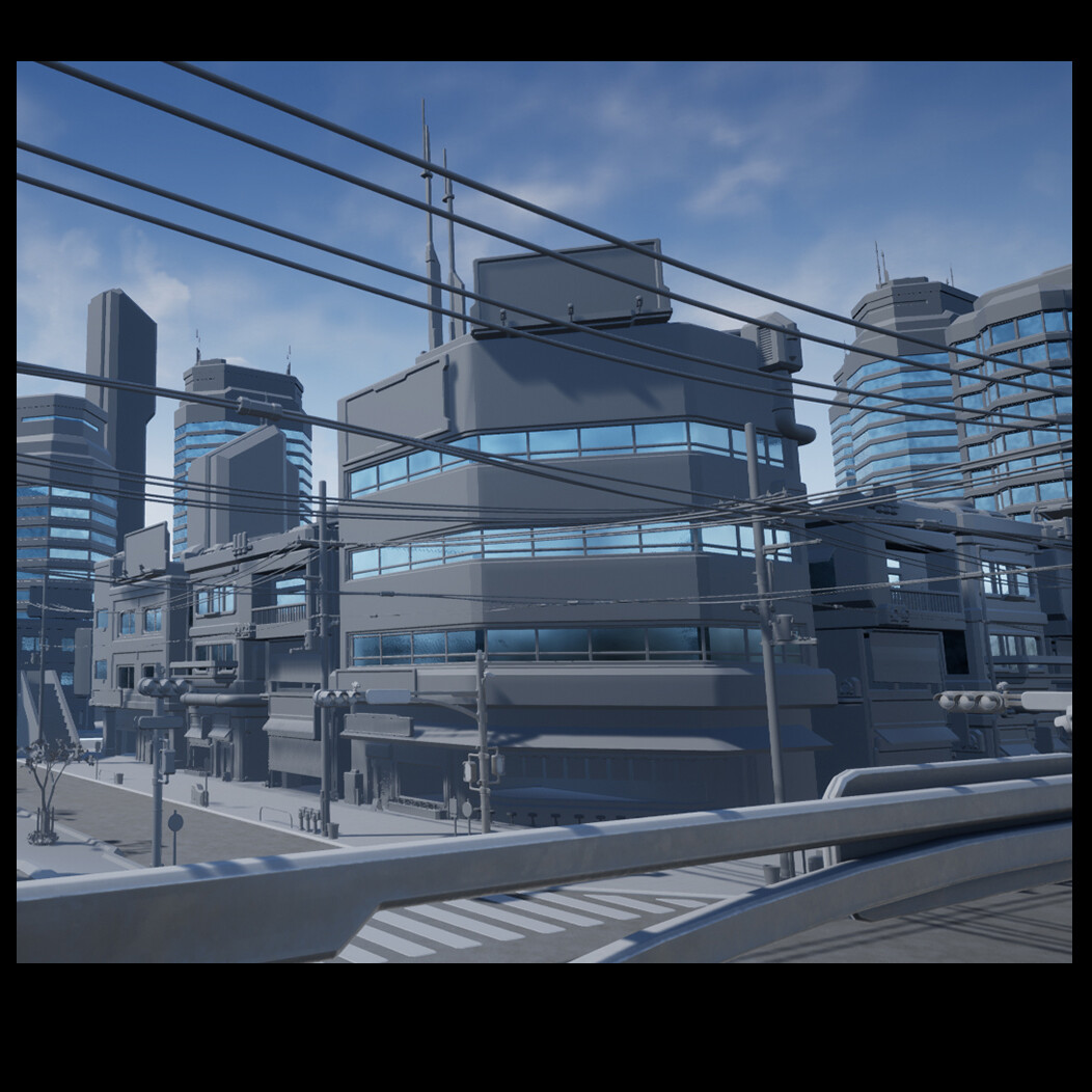 ArtStation - Cityscape - Class Demo on Modularity modeling for Urban ...