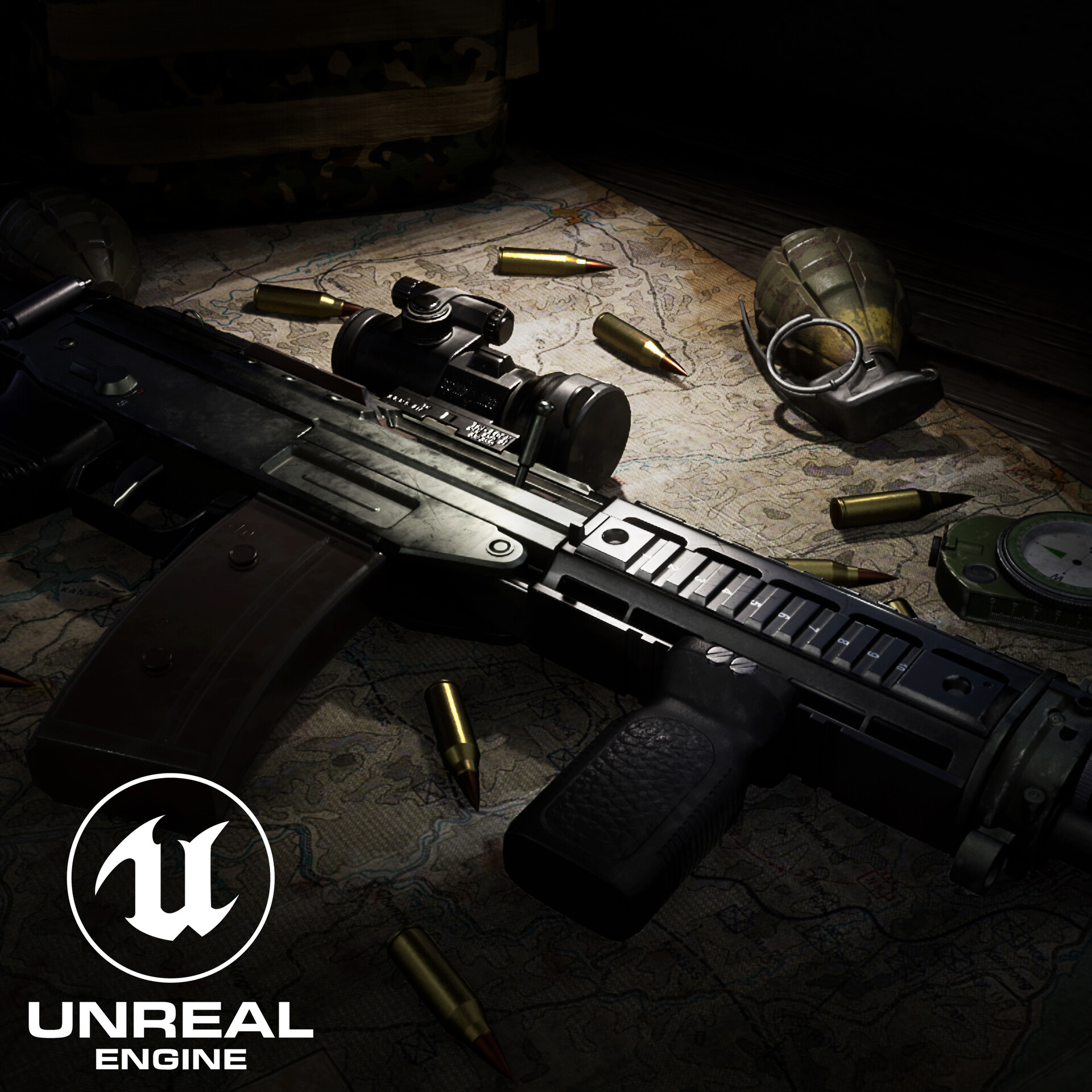 ArtStation - Sig 552 Gun