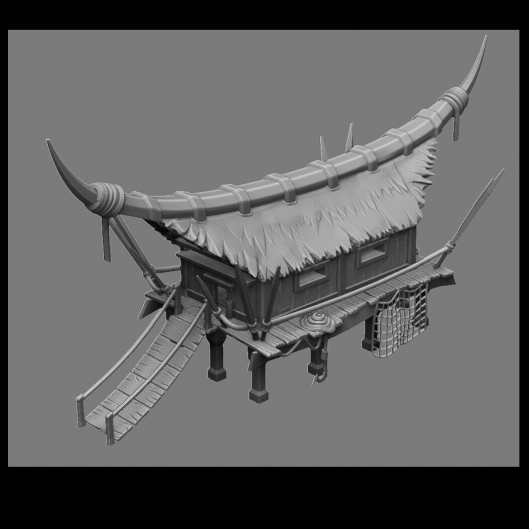ArtStation - Class Demo - Isometric Hut