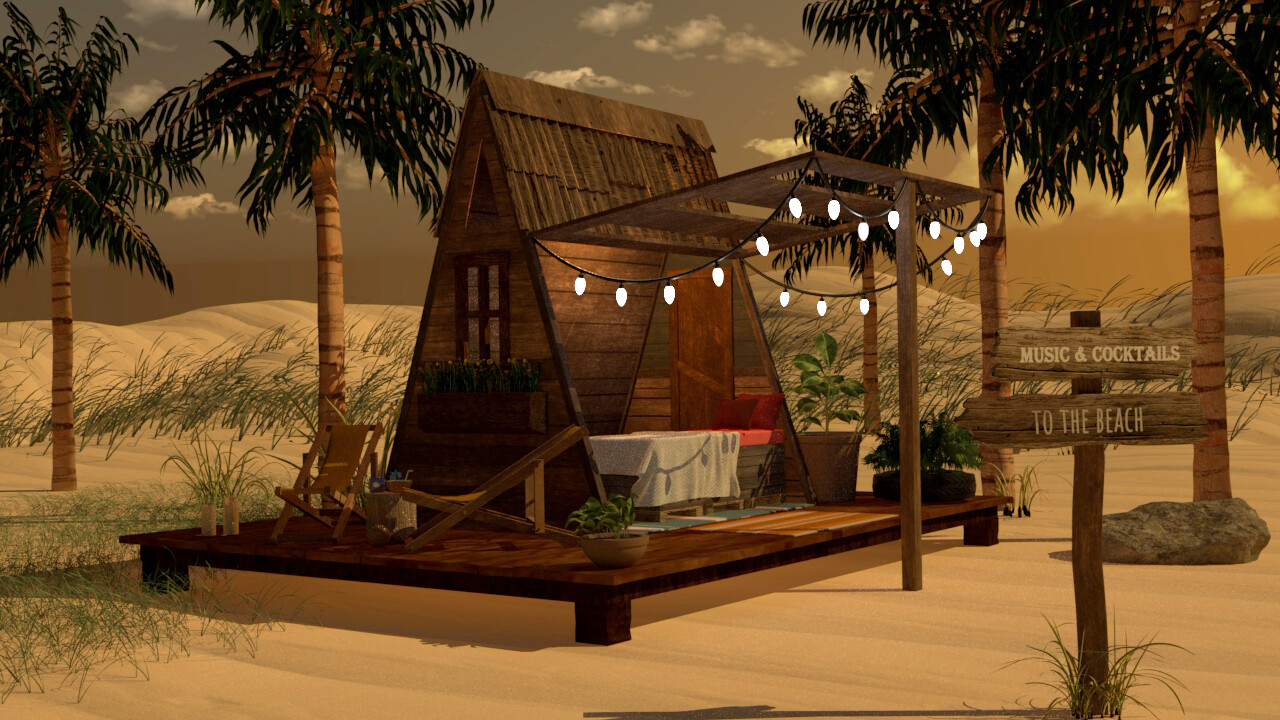 ArtStation - Beach hut