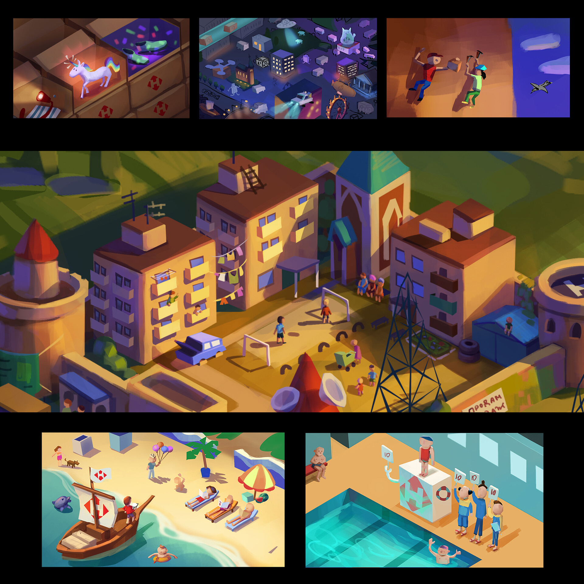 ArtStation - Colorscript and concept art. Animation project