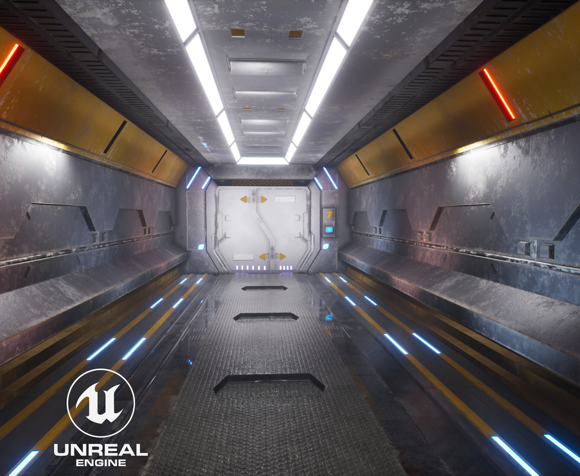 ArtStation - Sci-fi Corridor Game Environment