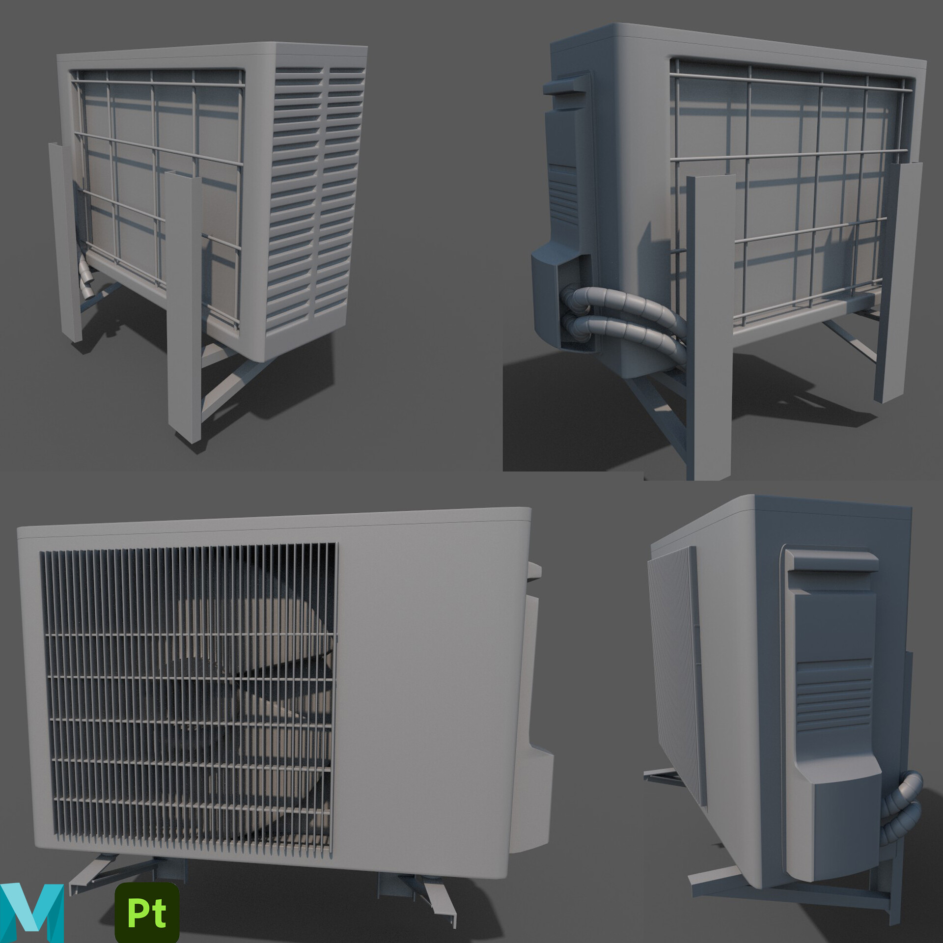 ArtStation - Air Conditioning Unit [ W.I.P]