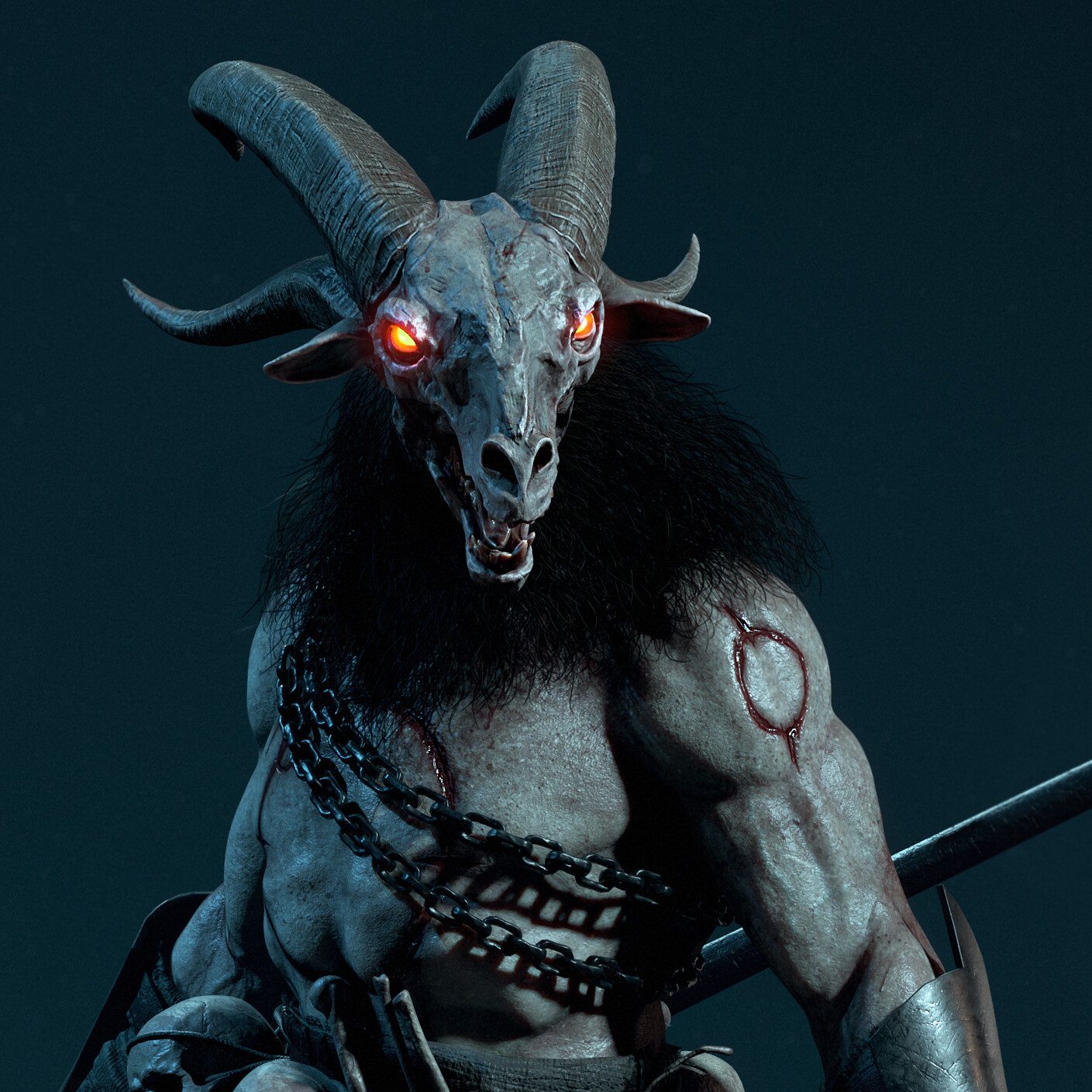 ArtStation - Goatman - Moon Clan Impaler