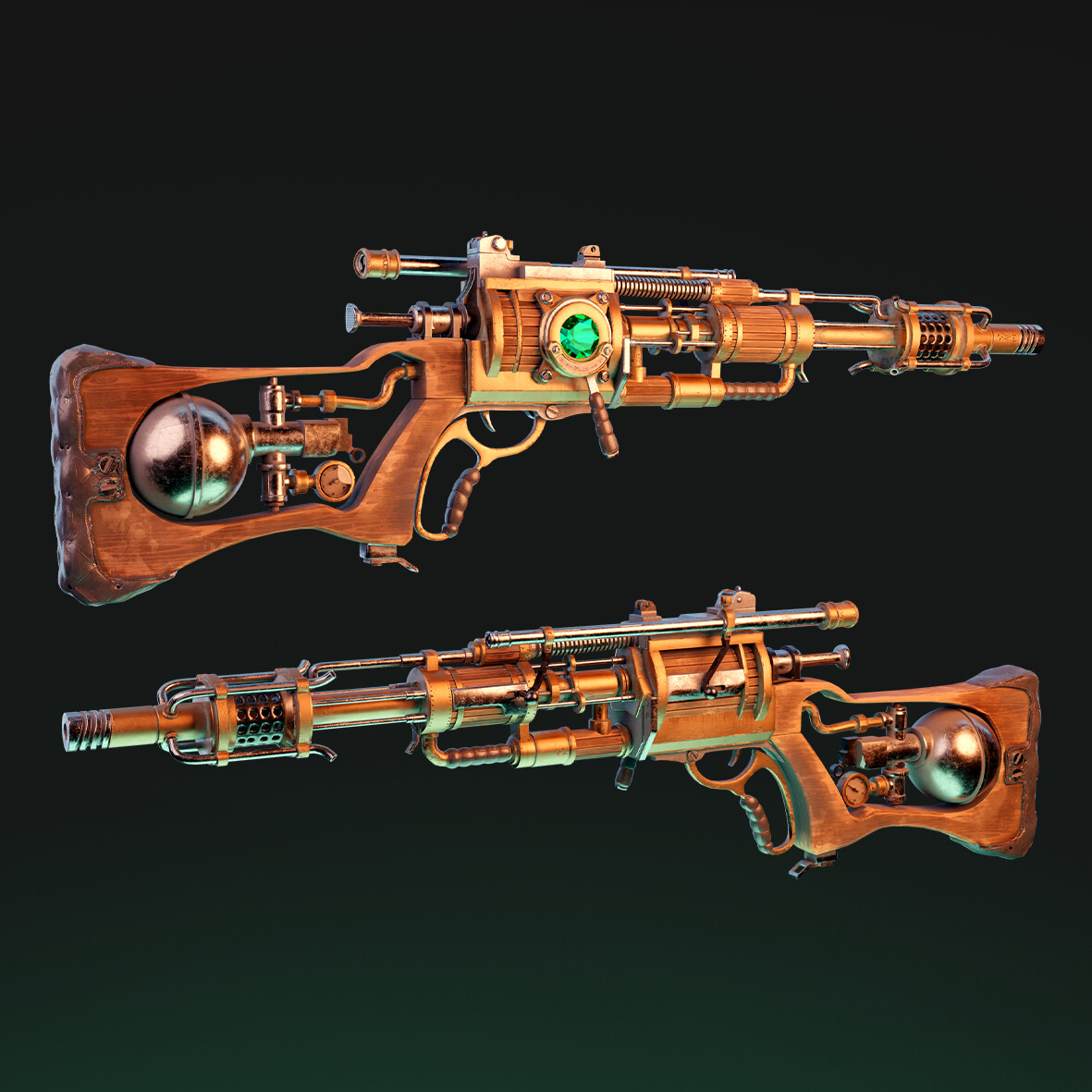 ArtStation - Steampunk Sniper Rifle