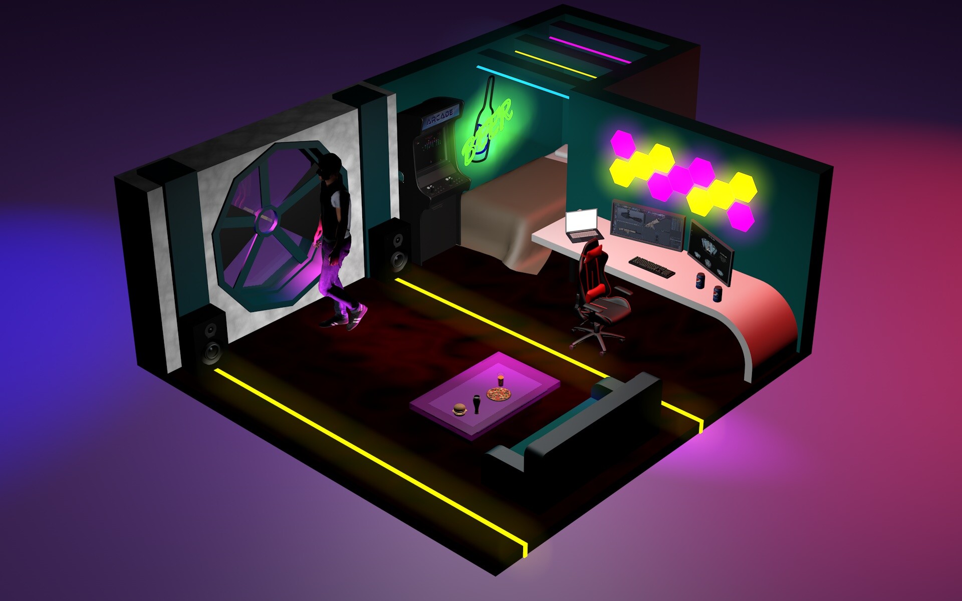 ArtStation - Game room 3D