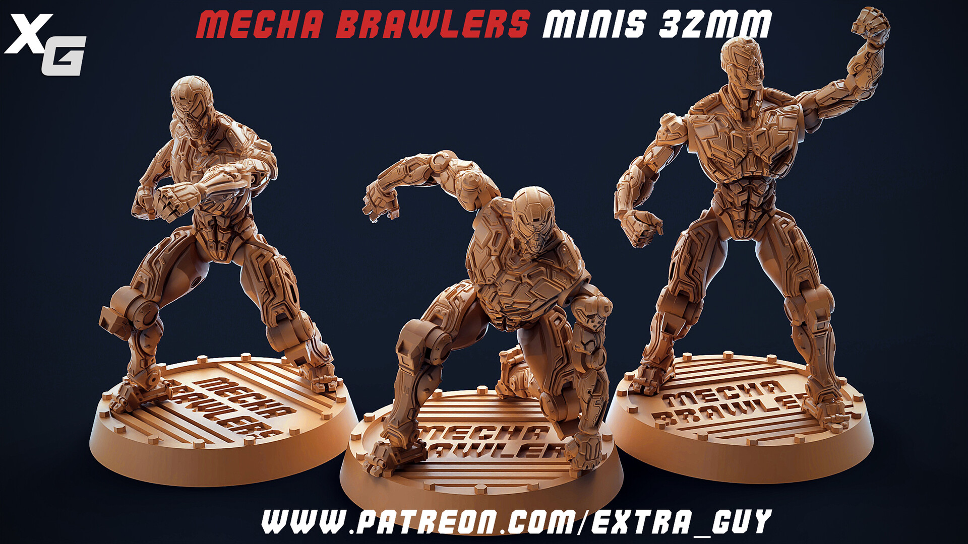 ArtStation - Mecha Brawlers 32mm 3D Printable Unsupported