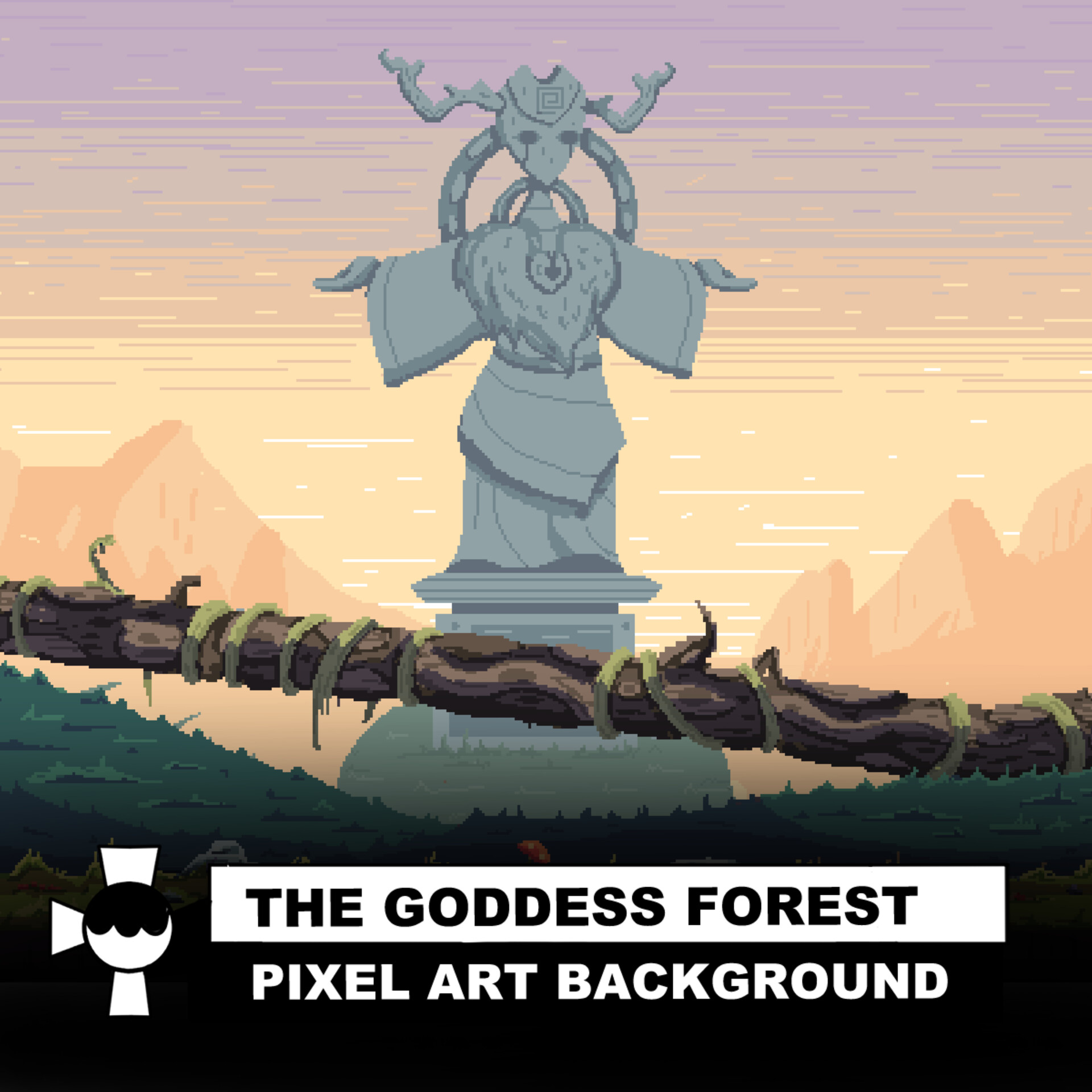 ArtStation - The Goddess Forest - Pixel Art Background
