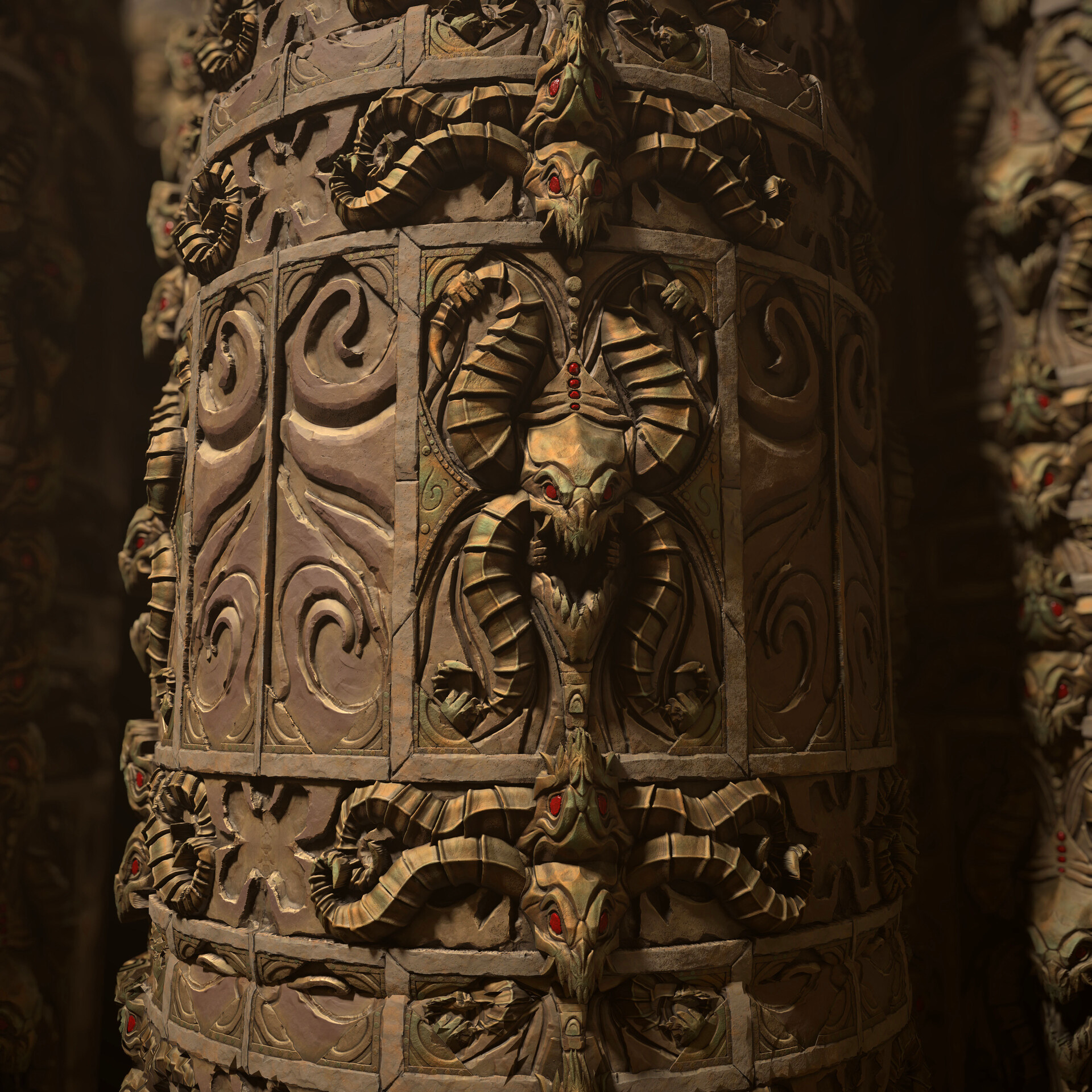 ArtStation - Dragon Tablet texture Zbrush + Substance Designer