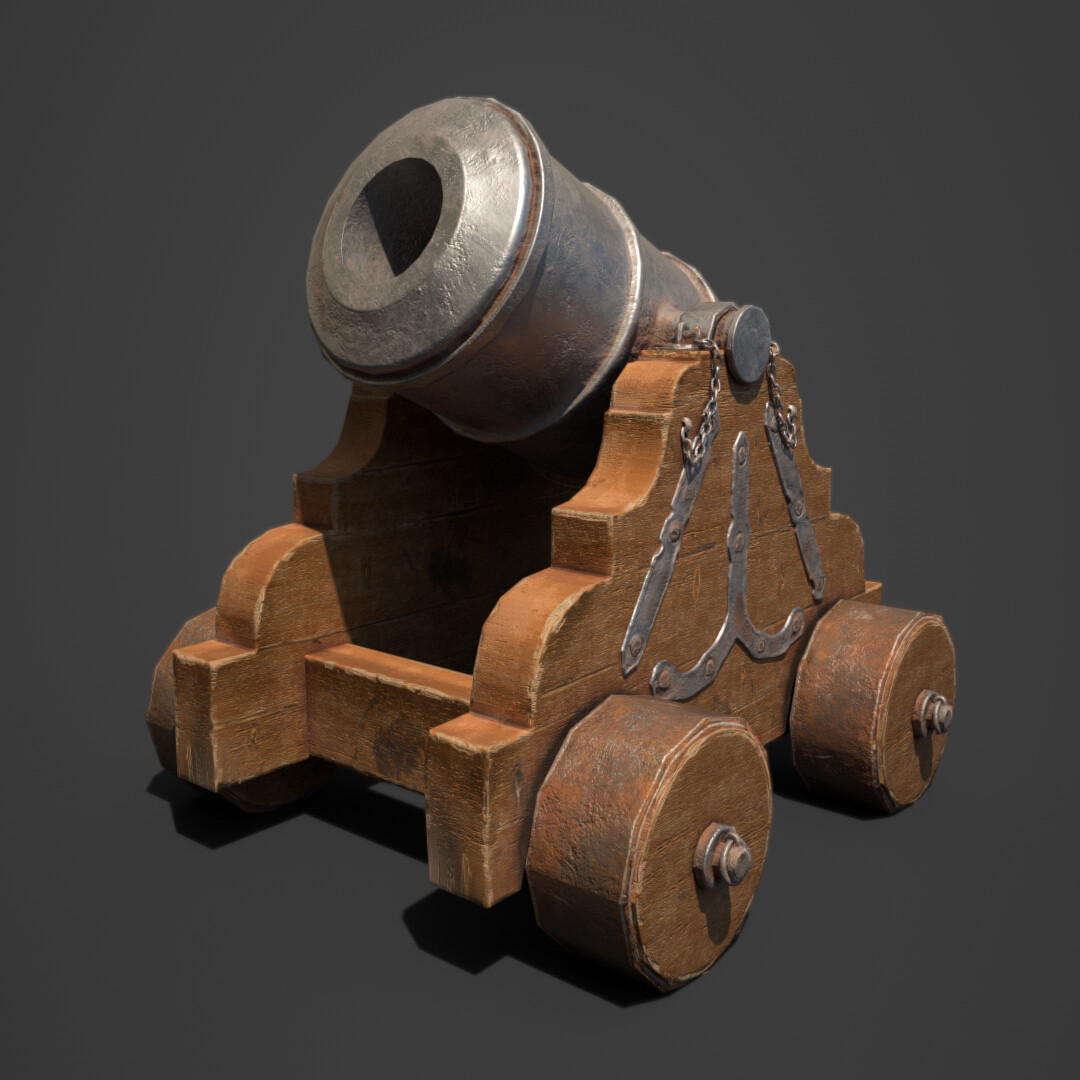 ArtStation - Old cannon game asset