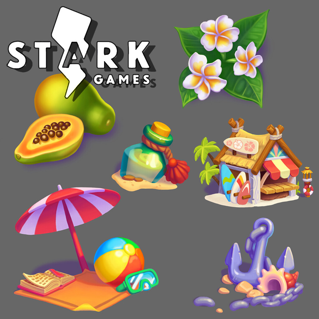 ArtStation - Magic Seasons game - objects