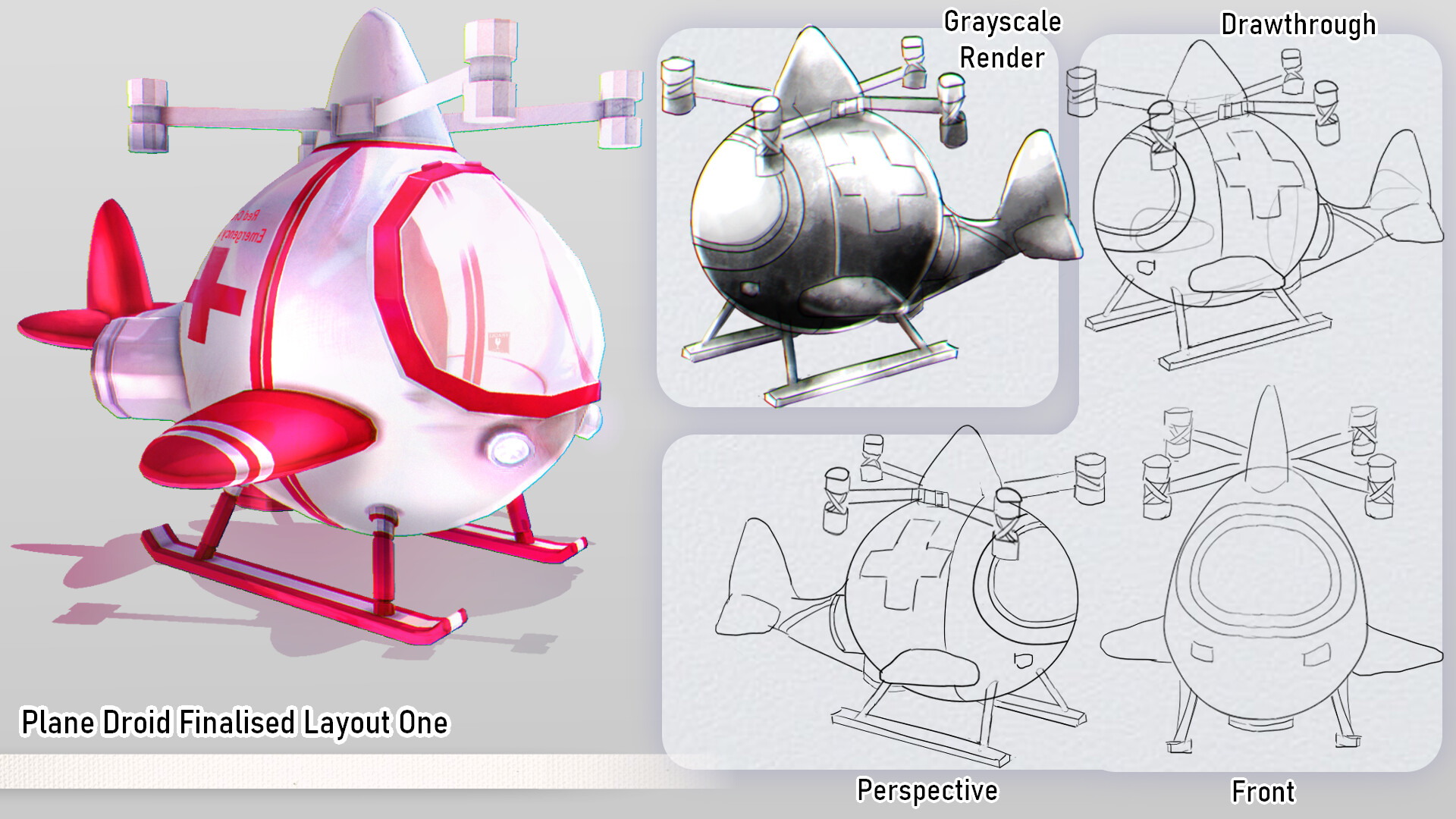 ArtStation - Chunky Plane Drone Hybrid - Concept Design