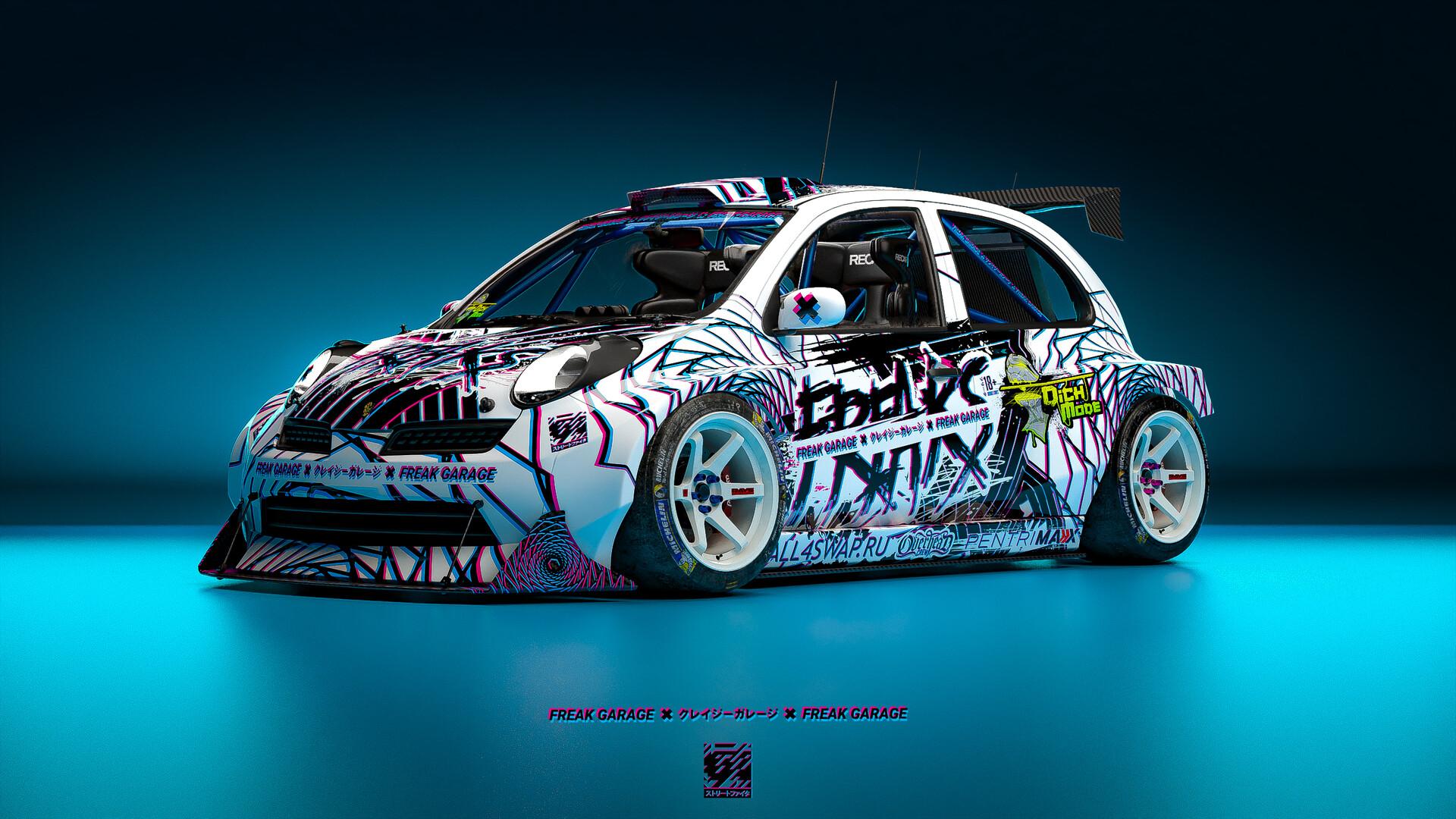 ArtStation - Crazy RWD Micra Design project for Freak Garage