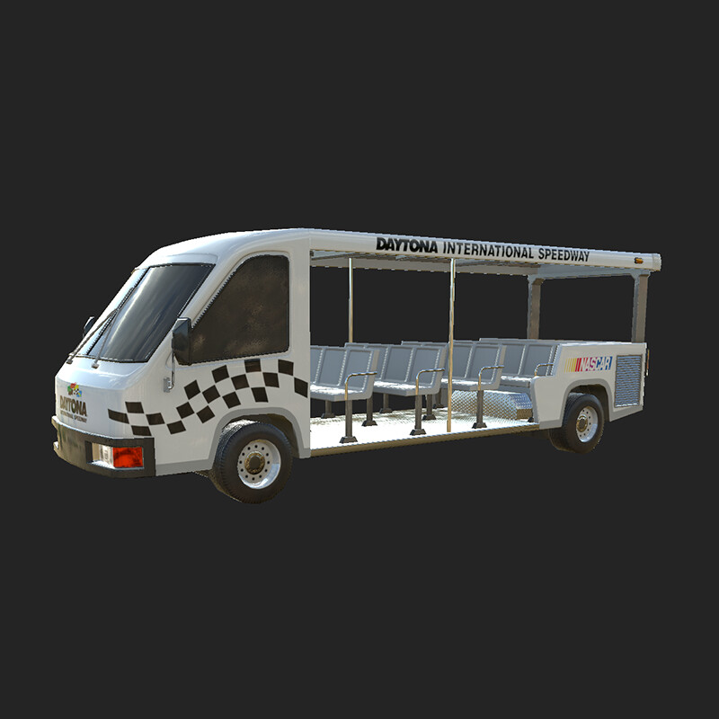 ArtStation - Mobile Boardwalk_Tram (low-poly)