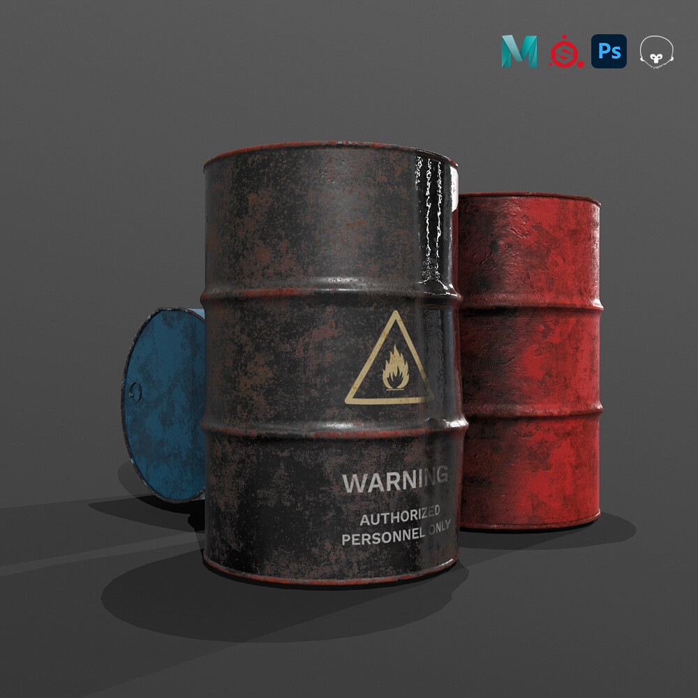 ArtStation - Oil Barrels