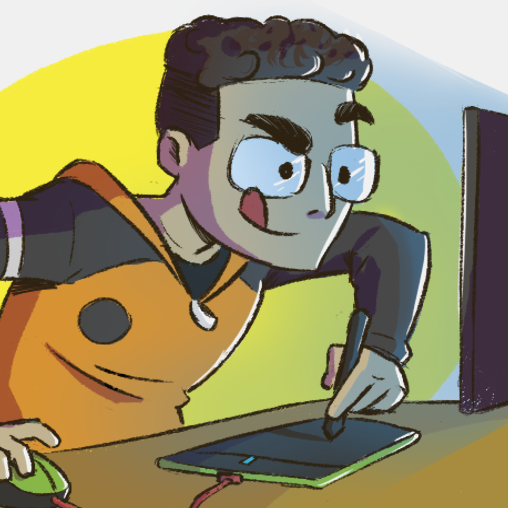 Matheus Manente - Autorretrato Cartoon