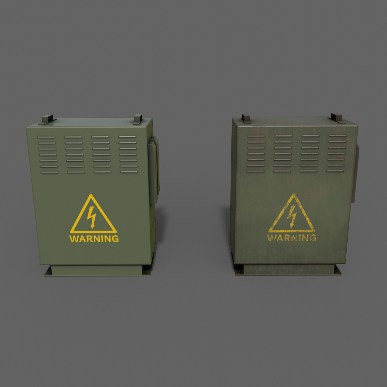 ArtStation - PBR Electric Box (DarkGreen) Ver.3