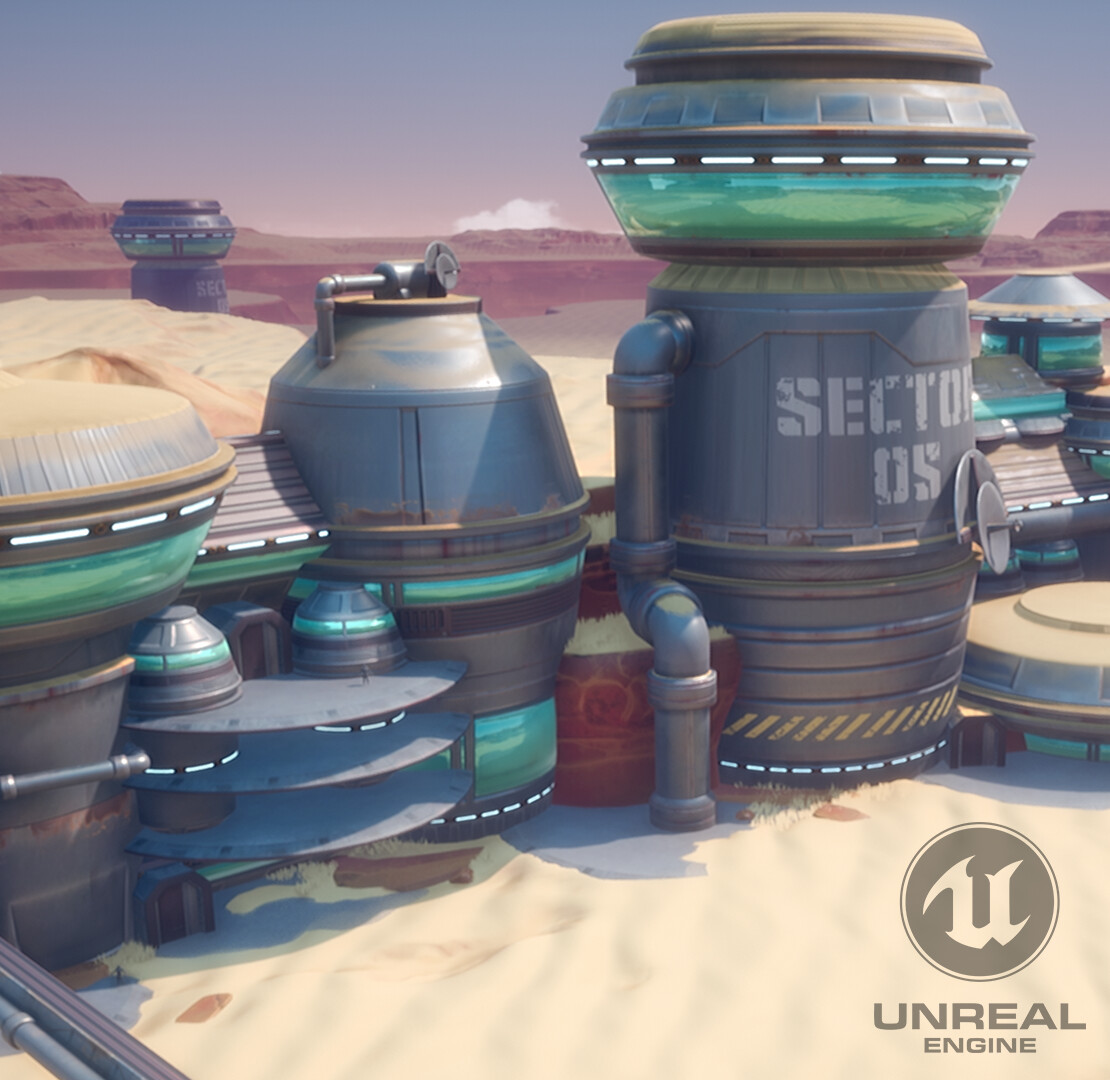ArtStation - UE4 - Stylized Sci-fi Environment